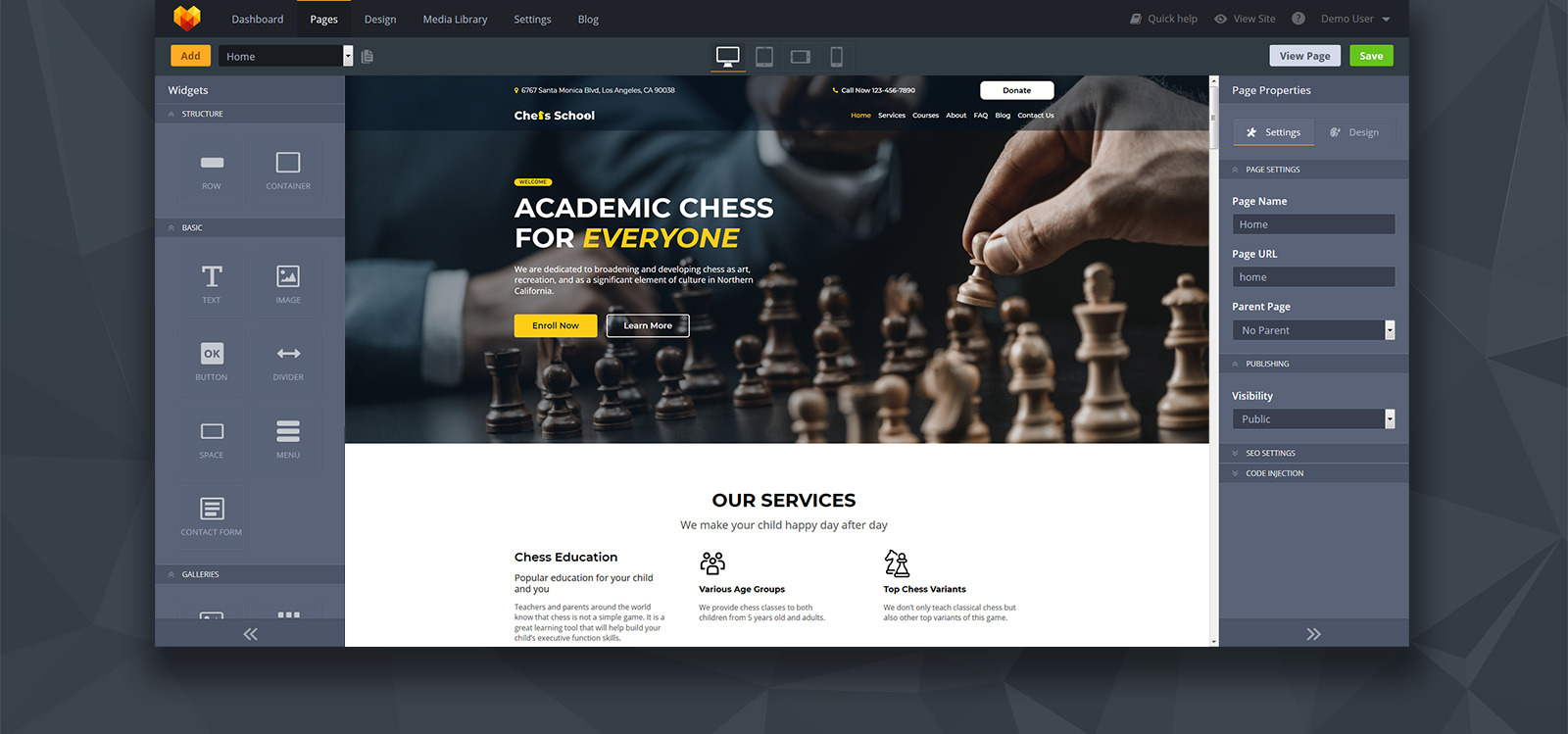 Chess MotoCMS Website Template #186841 - TemplateMonster