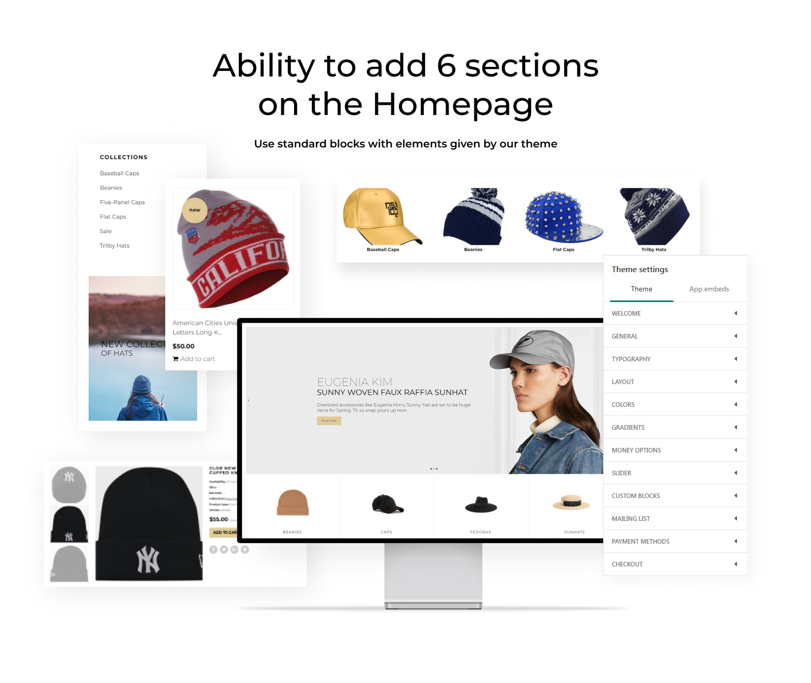 Caps and Hats - Fashion Multipage Elegant Shopify Theme