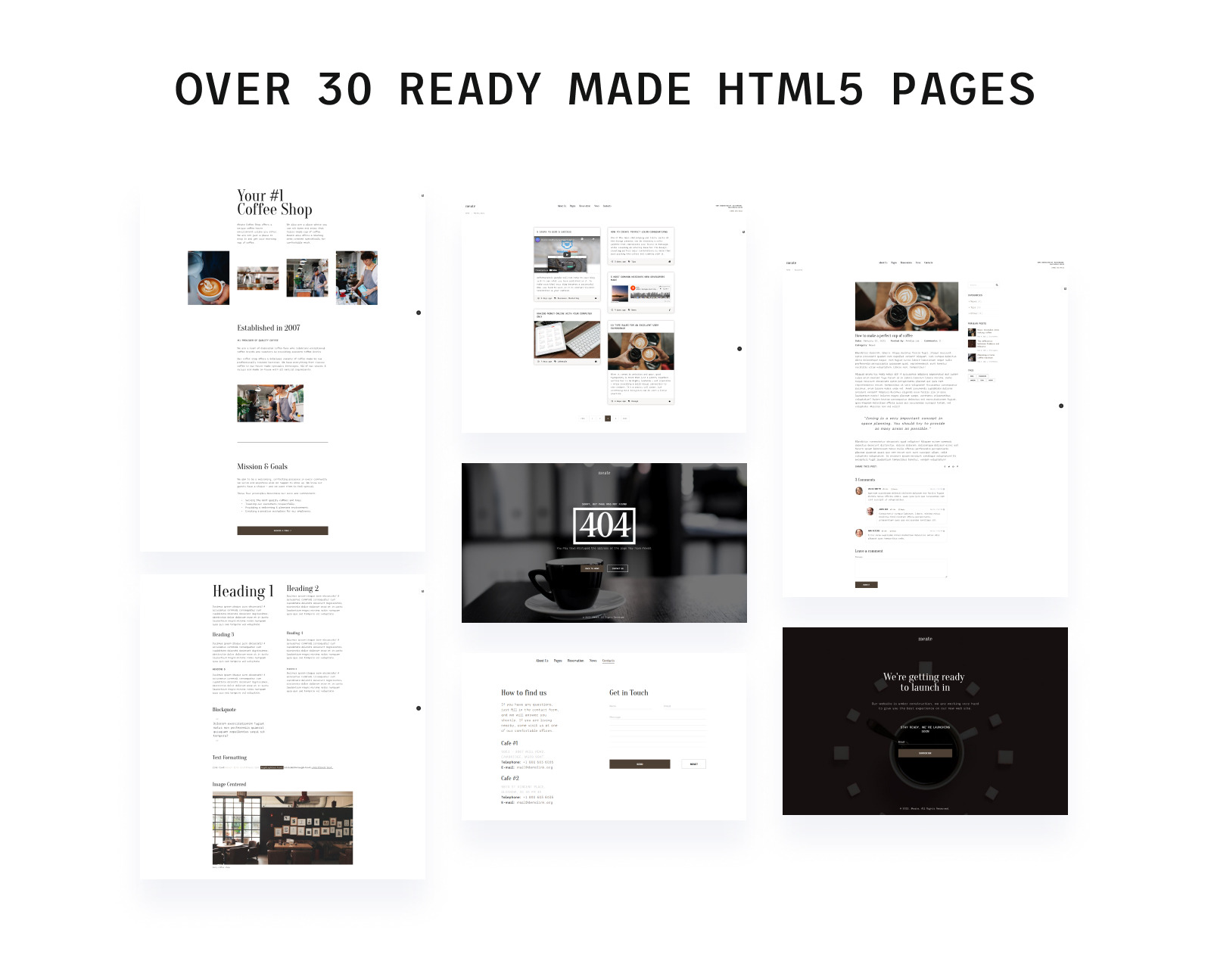 Meate - Coffee Shop HTML5 Website Template - TemplateMonster