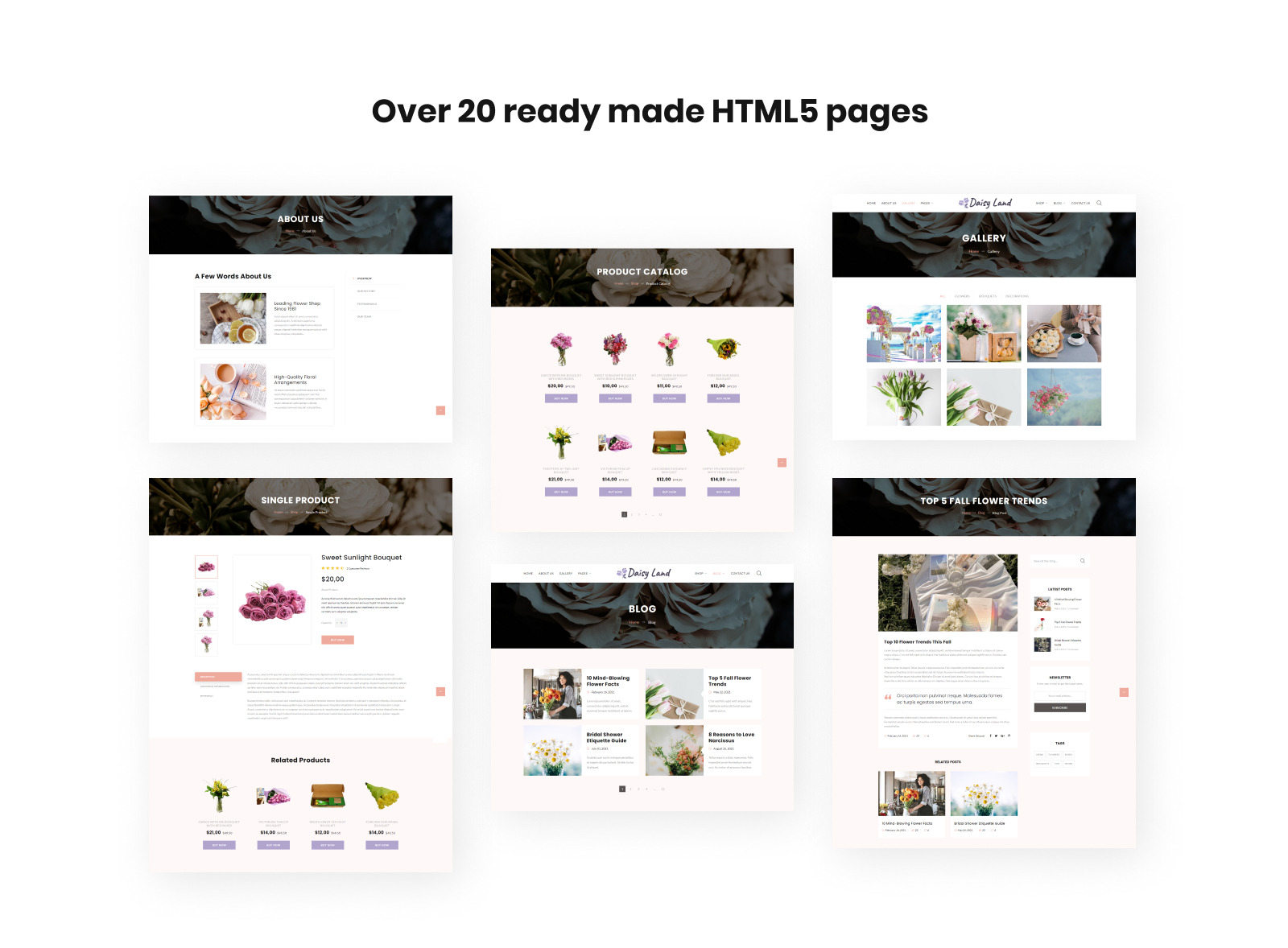 Florie - Flower Shop HTML5 Template #181946 - TemplateMonster