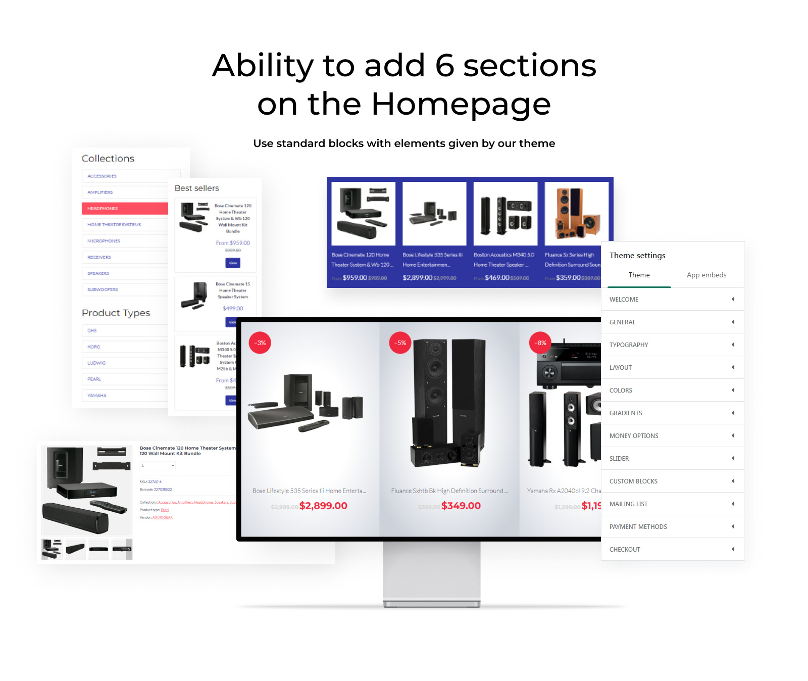 Audio Gear eCommerce Shopify Theme #58230 - TemplateMonster