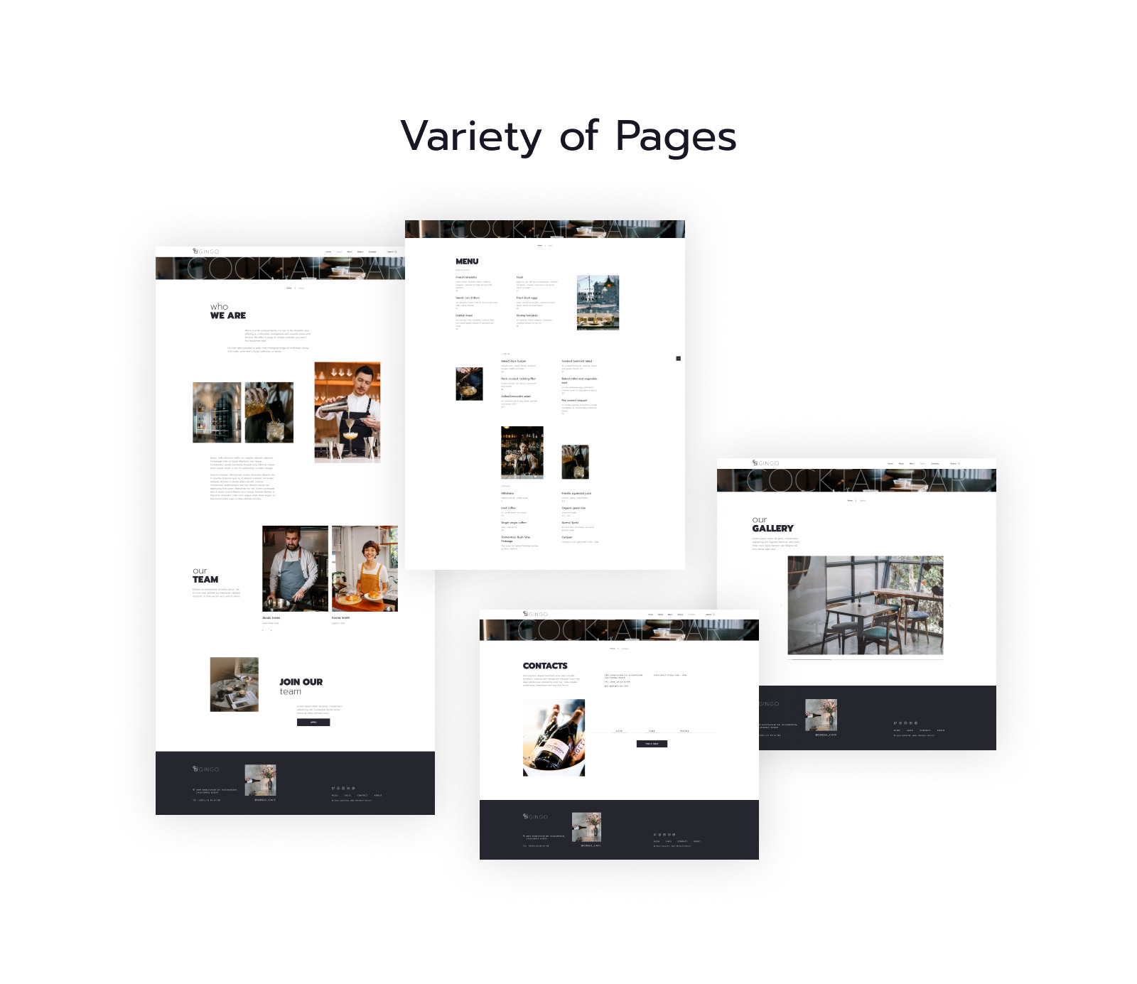 Gingo - Cocktail Bar Website Template - TemplateMonster