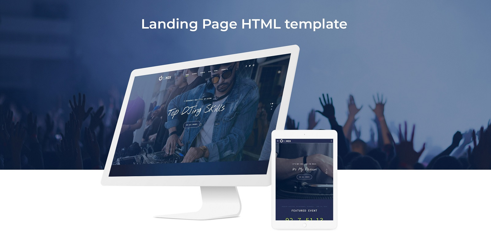 JD Mix - Music Festival Creative HTML Bootstrap Landing Page Template