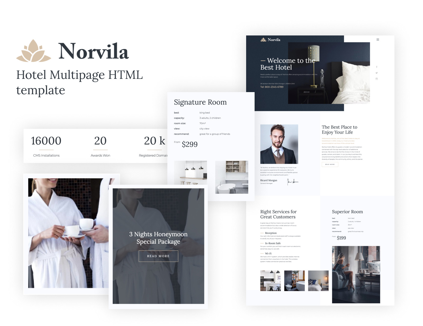 Norvila - Luxury Hotel HTML5 Website Template