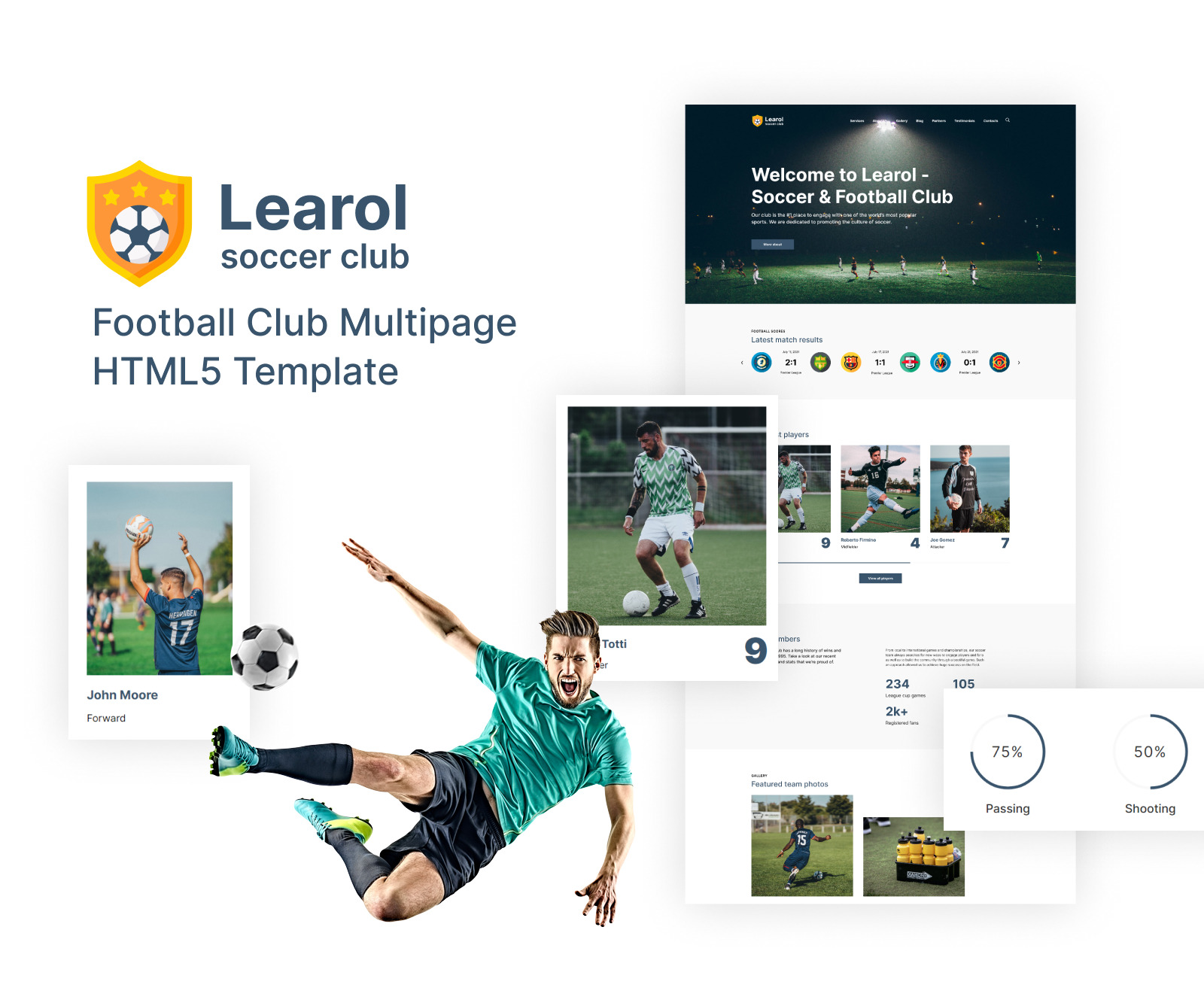 Learol - Football Club HTML5 Website Template