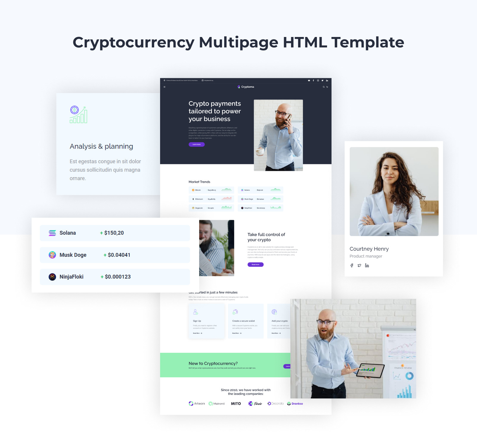 Cryptoma - Cryptocurrency Exchange HTML5 Website Template