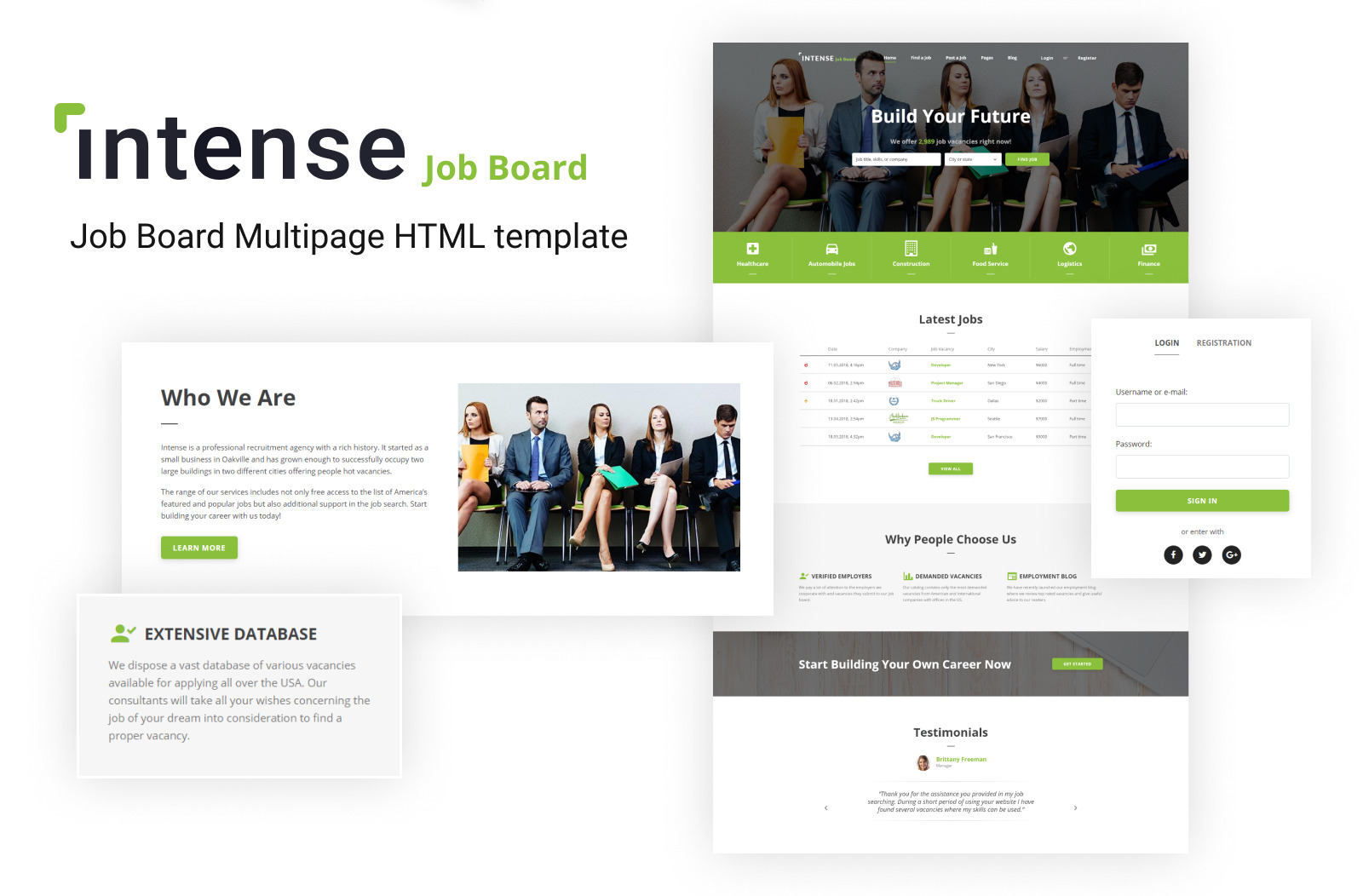 Intense - Job Board HTML5 Website Template - TemplateMonster
