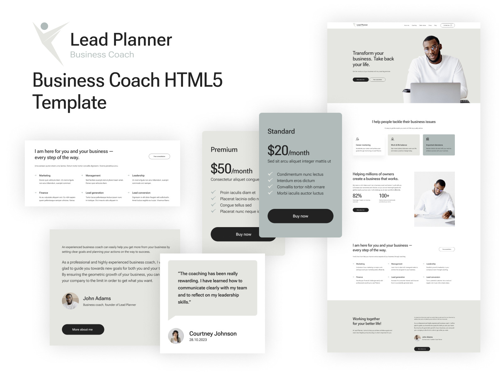Lead Planner - Business Coach HTML5 Website Template