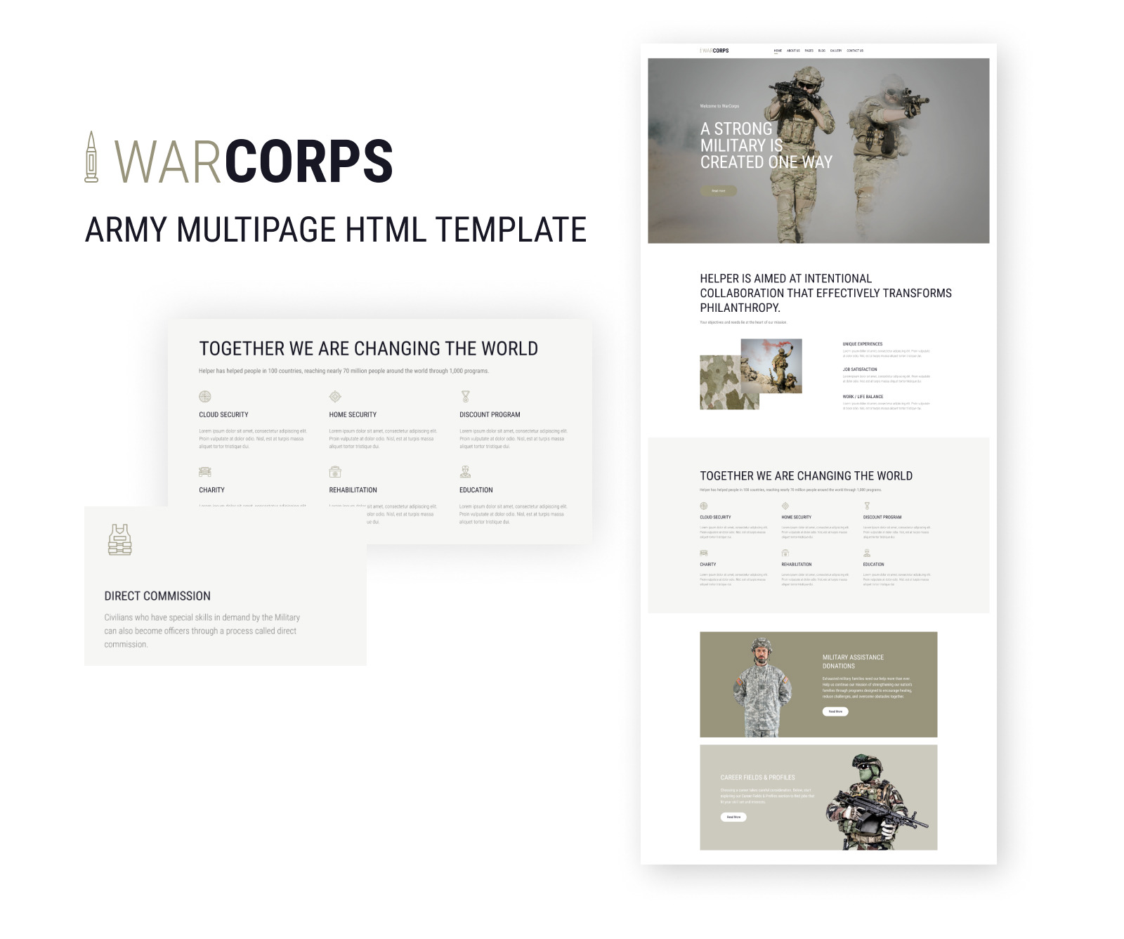 WarCorps - Military Service & Army HTML5 Template