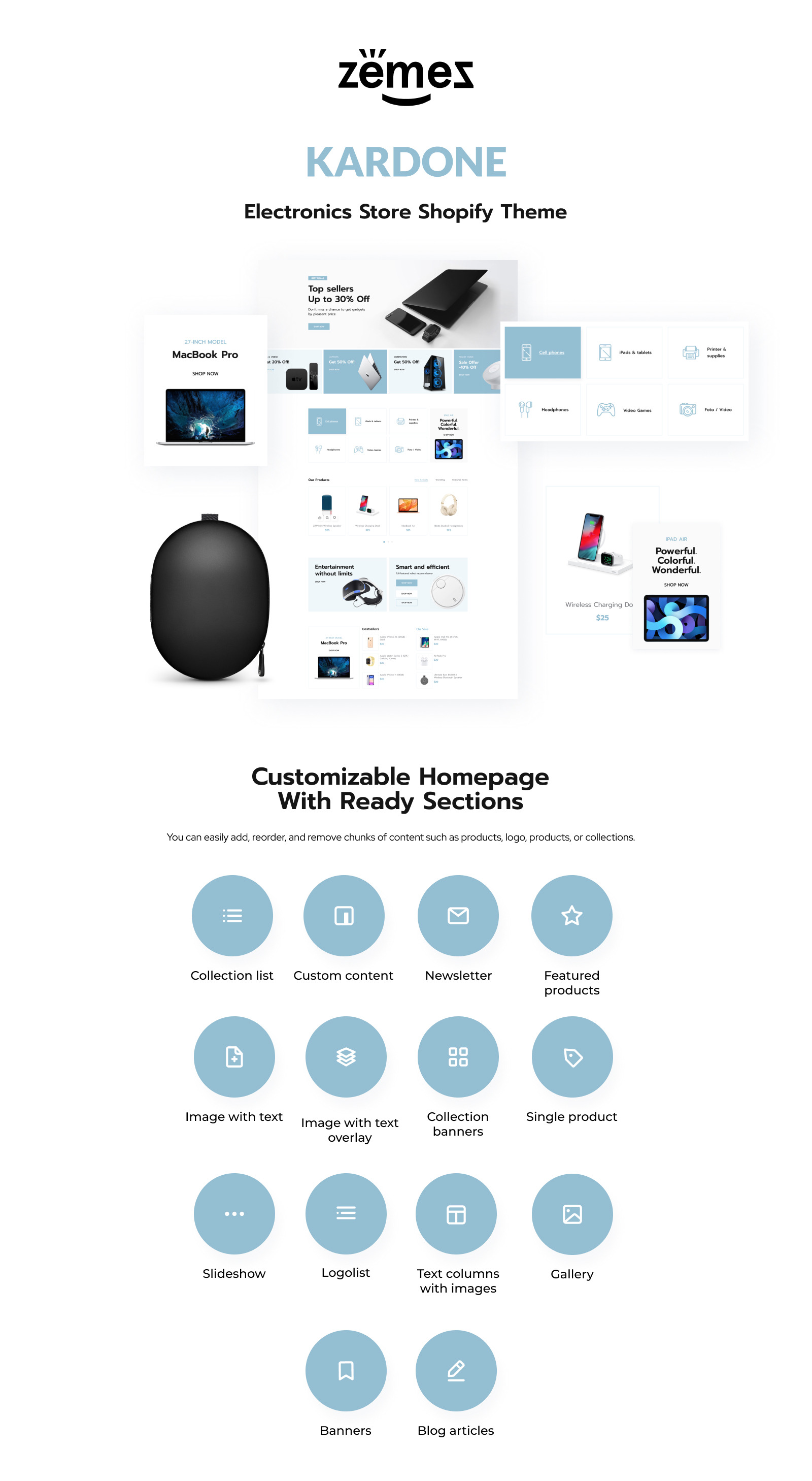 Kardone Electronics Store Shopify Theme - TemplateMonster