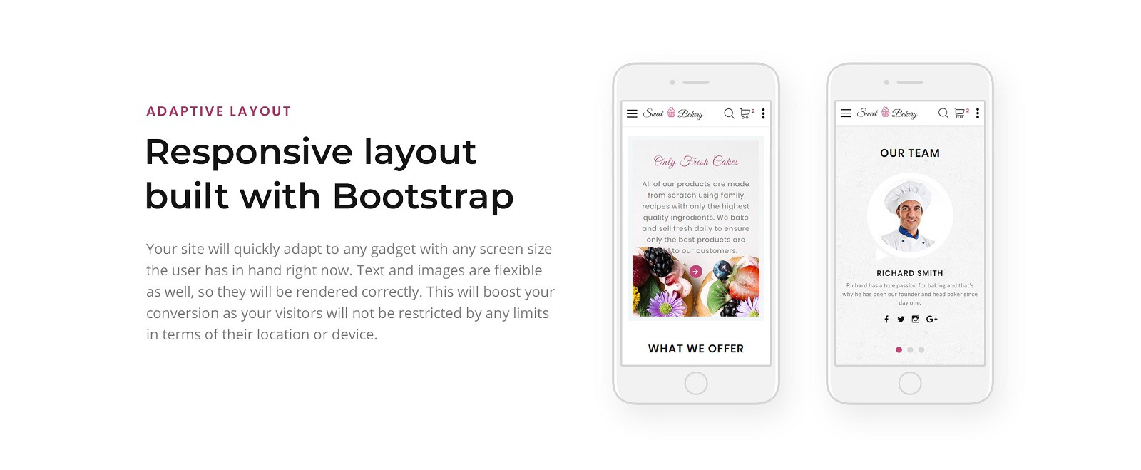 Sweet Bakery - Cake Shop Responsive Bootstrap 5 Website Template