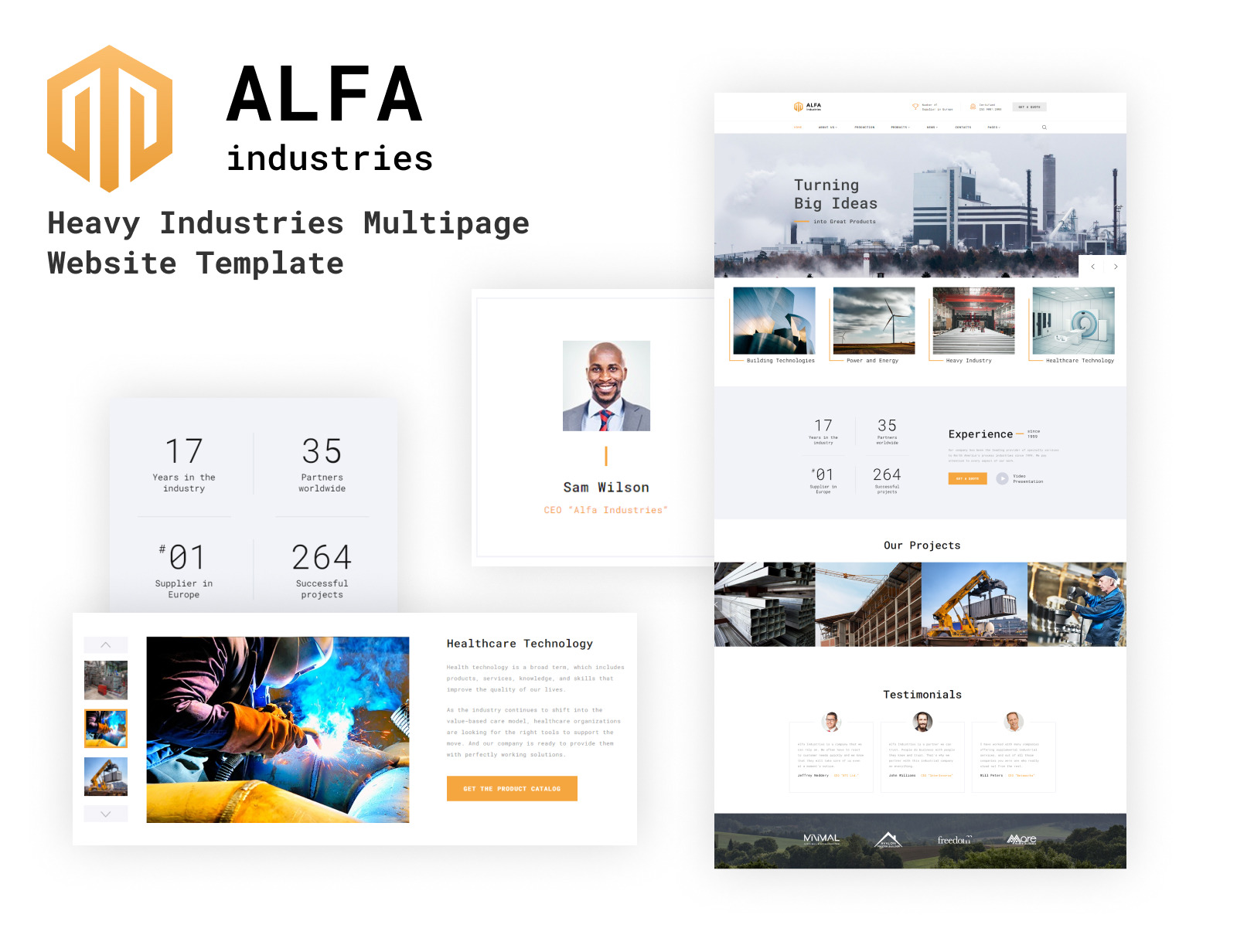 Alfa Industries - Heavy Industries Multipage Website Template
