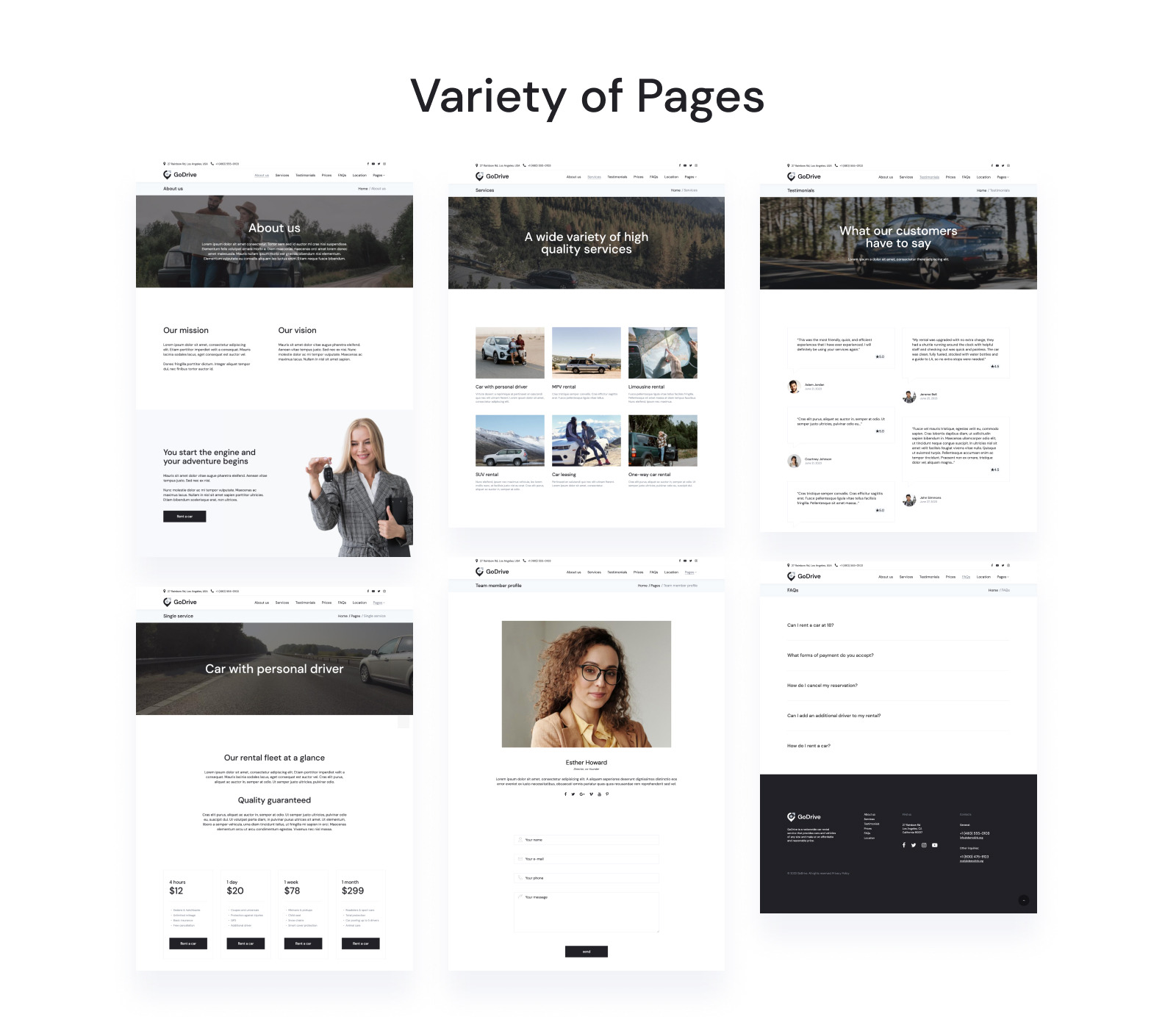 GoDrive - Car Rental Bootstrap 5 Website Template