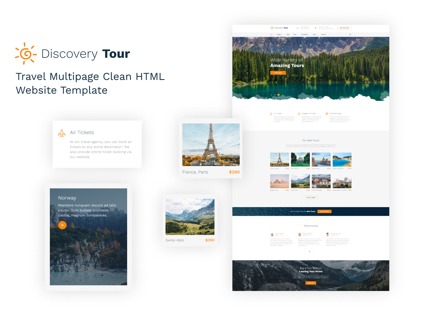 Discovery Tour - Travel Agency HTML5 Website Template