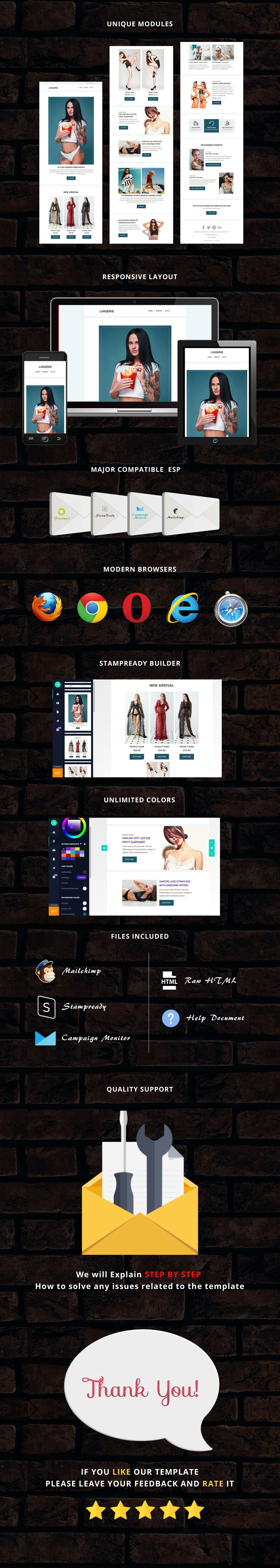 Lingerie Store - Responsive Email Newsletter Template