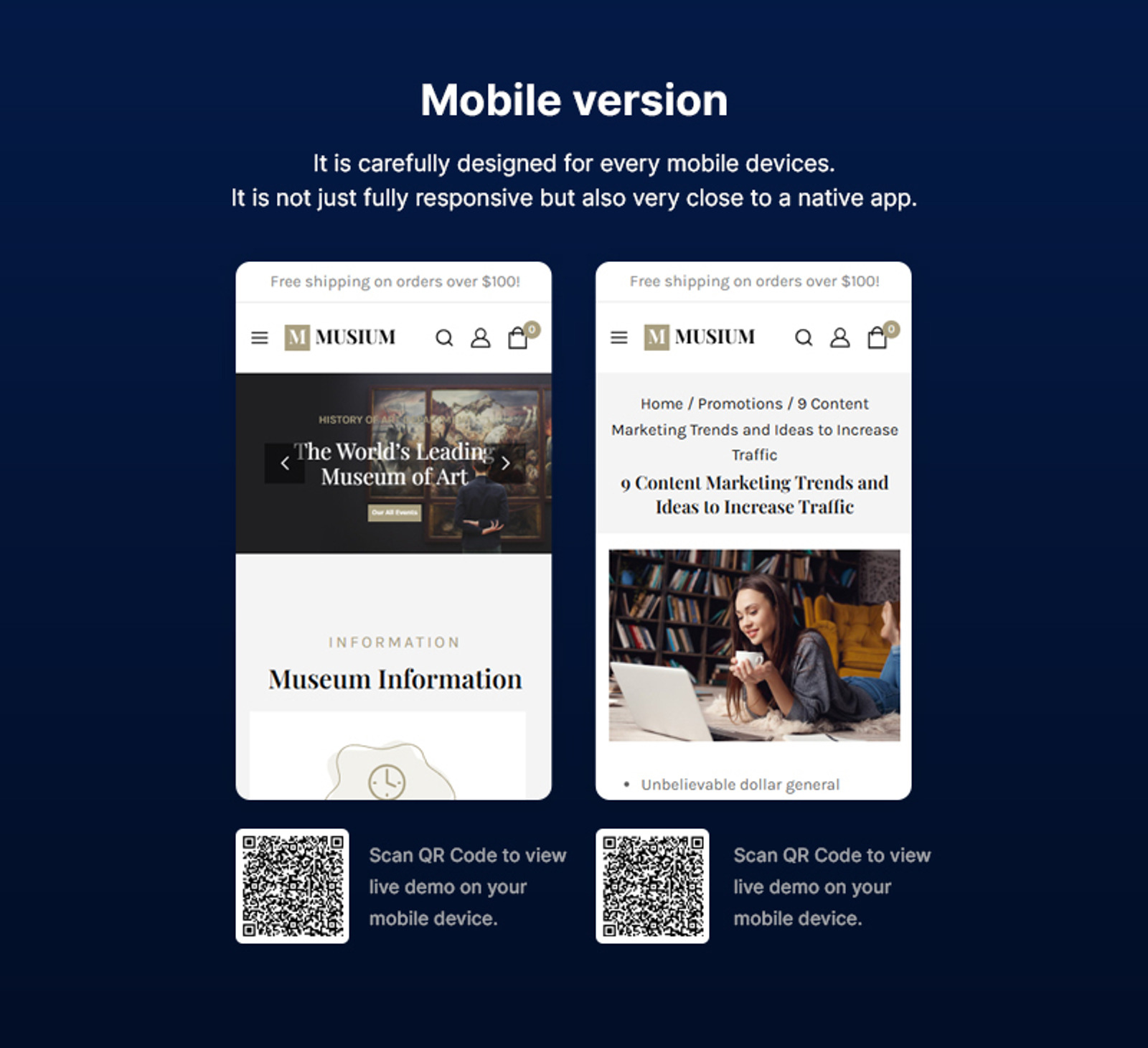 Musium - Art Gallery and Museum WordPress Theme