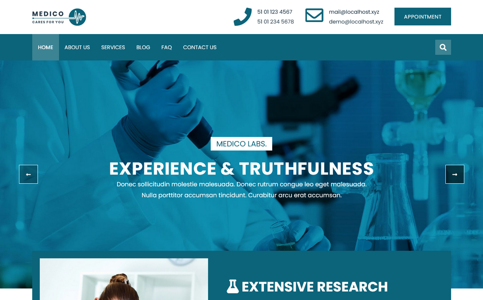 Medico - Joomla 4, 5 and 6 Template For Healthcare With Prebuilt Websites