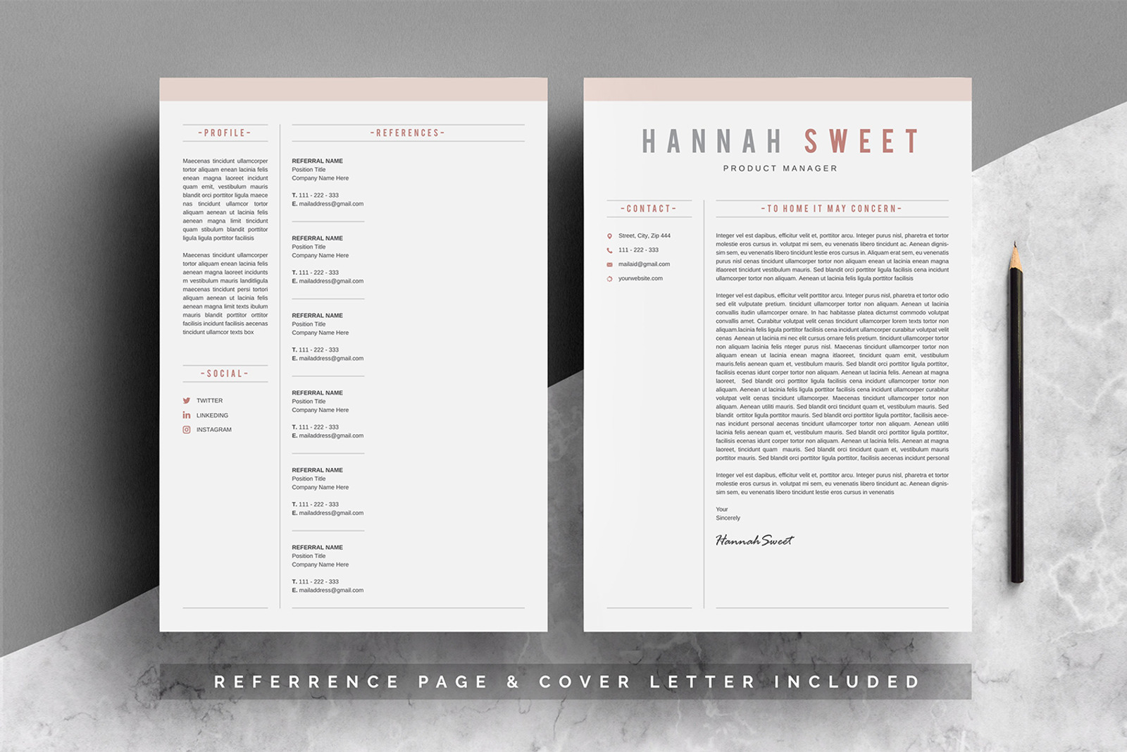Hannah CV - Resume Template Two Page Resume - TemplateMonster