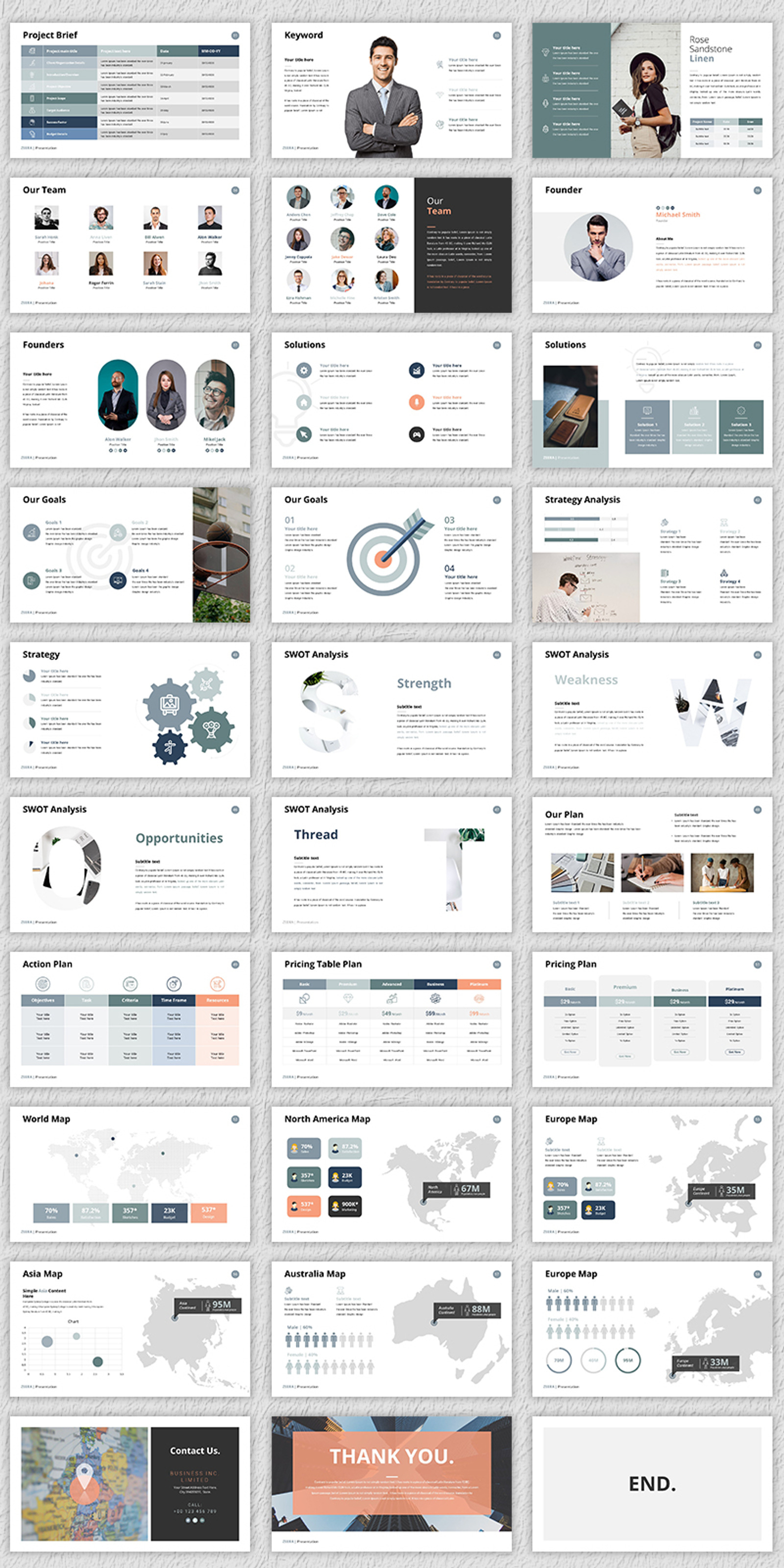 Zeera Presentation PowerPoint Template - TemplateMonster