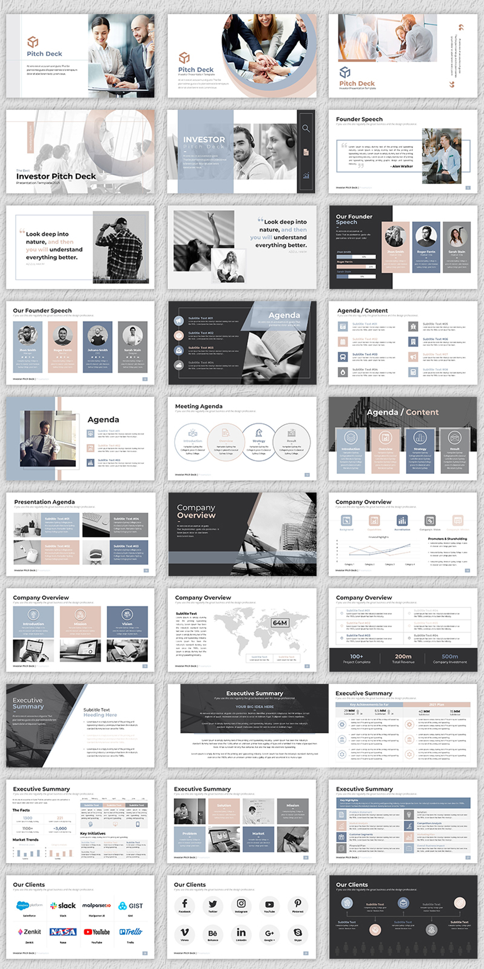 Investor - Pitch Deck Presentation PowerPoint Template