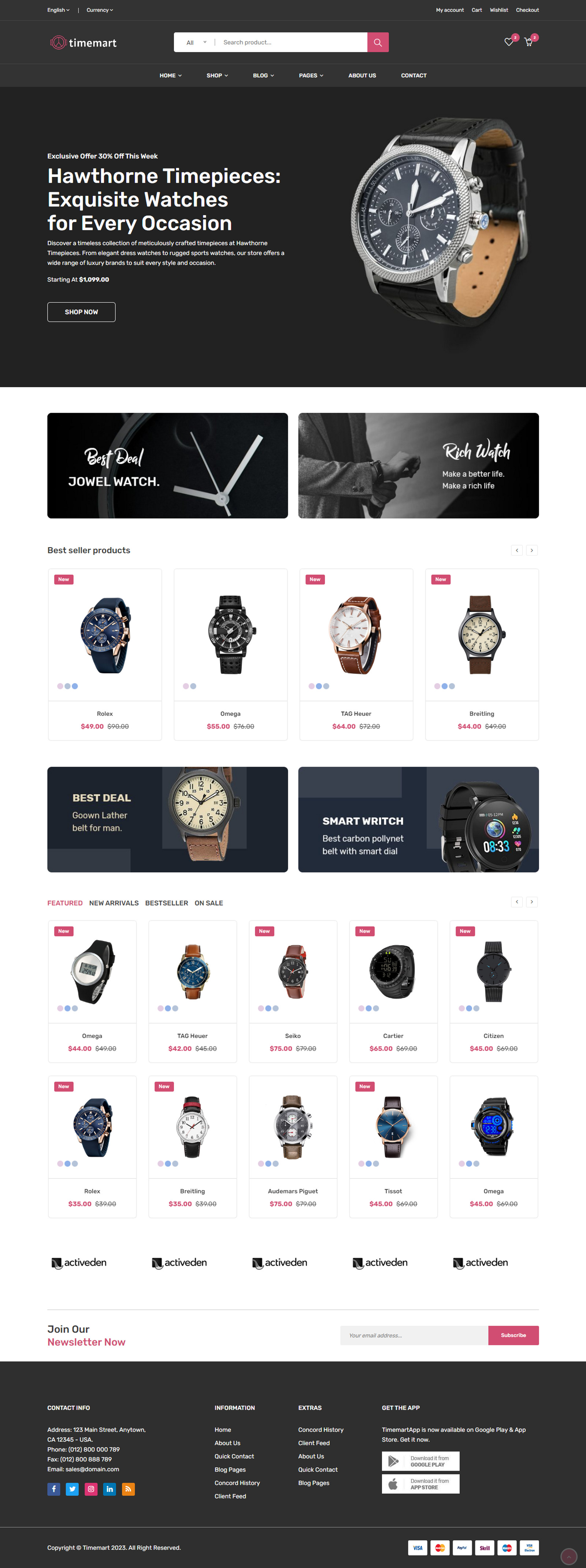 Timemart - Watch Store HTML Template - TemplateMonster