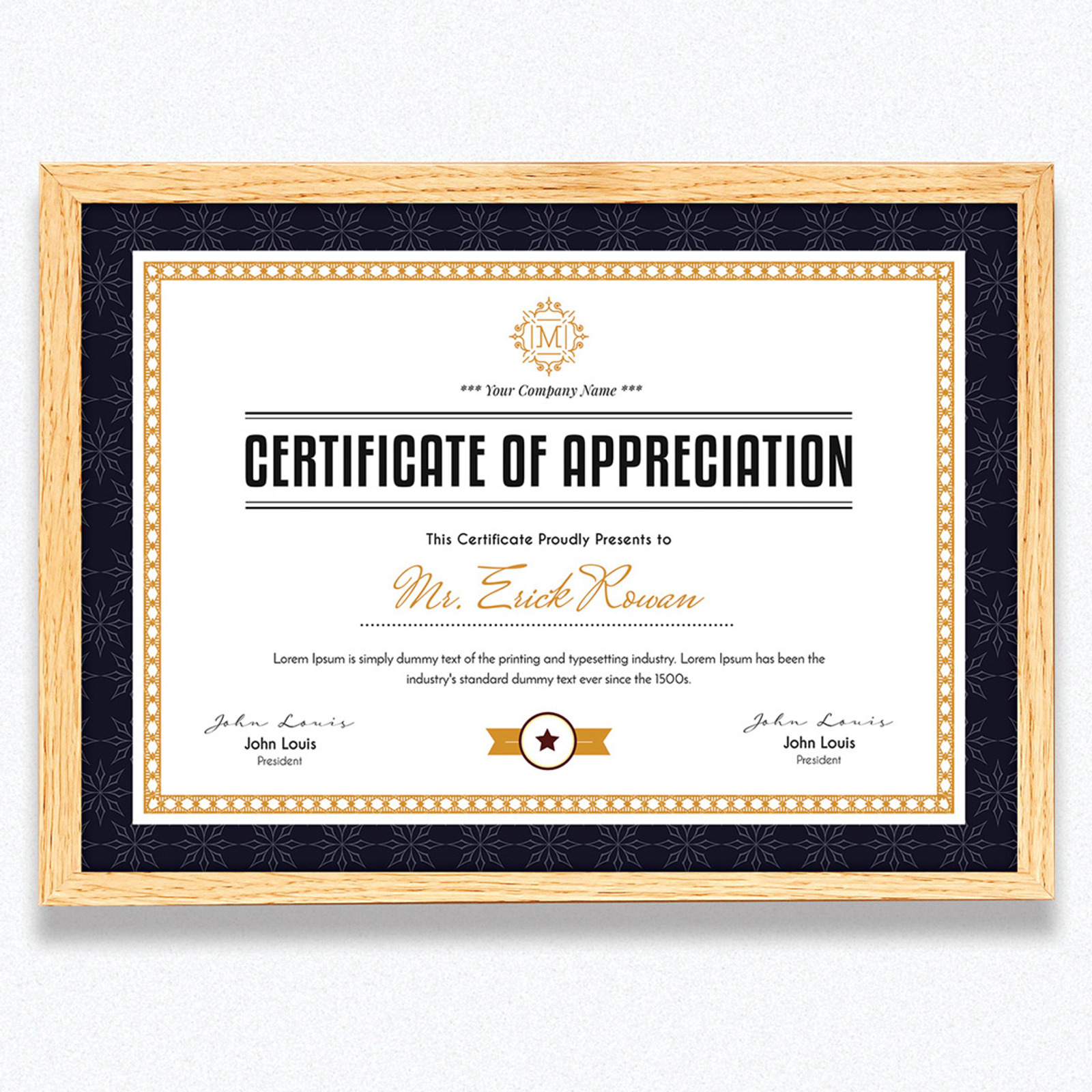 Perfect Certificate of Appreciation #190347 - TemplateMonster
