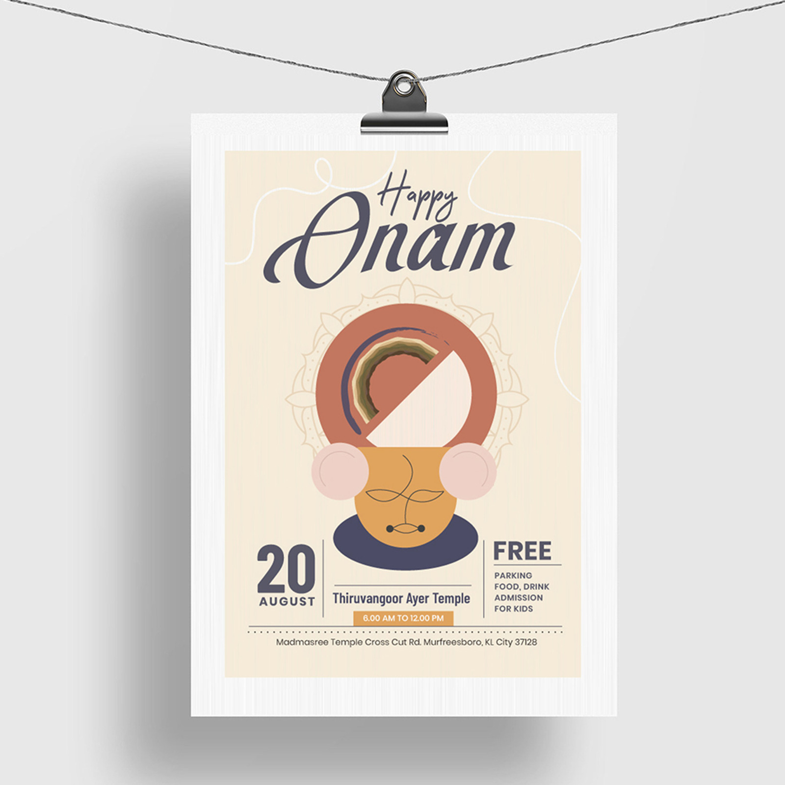 Creative Onam Flyer Template #228528 - TemplateMonster