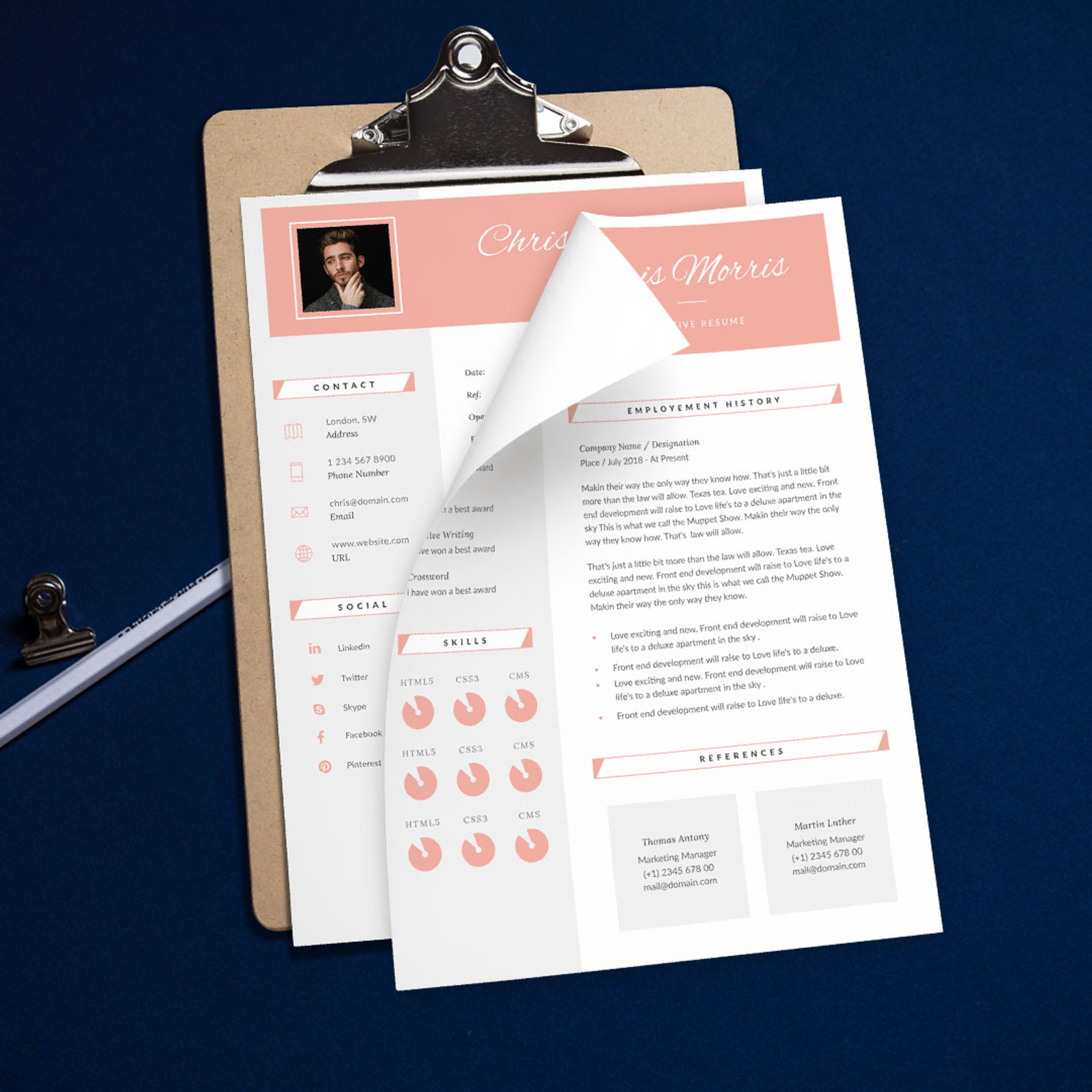 Creative CV Resume Template #158369 - TemplateMonster