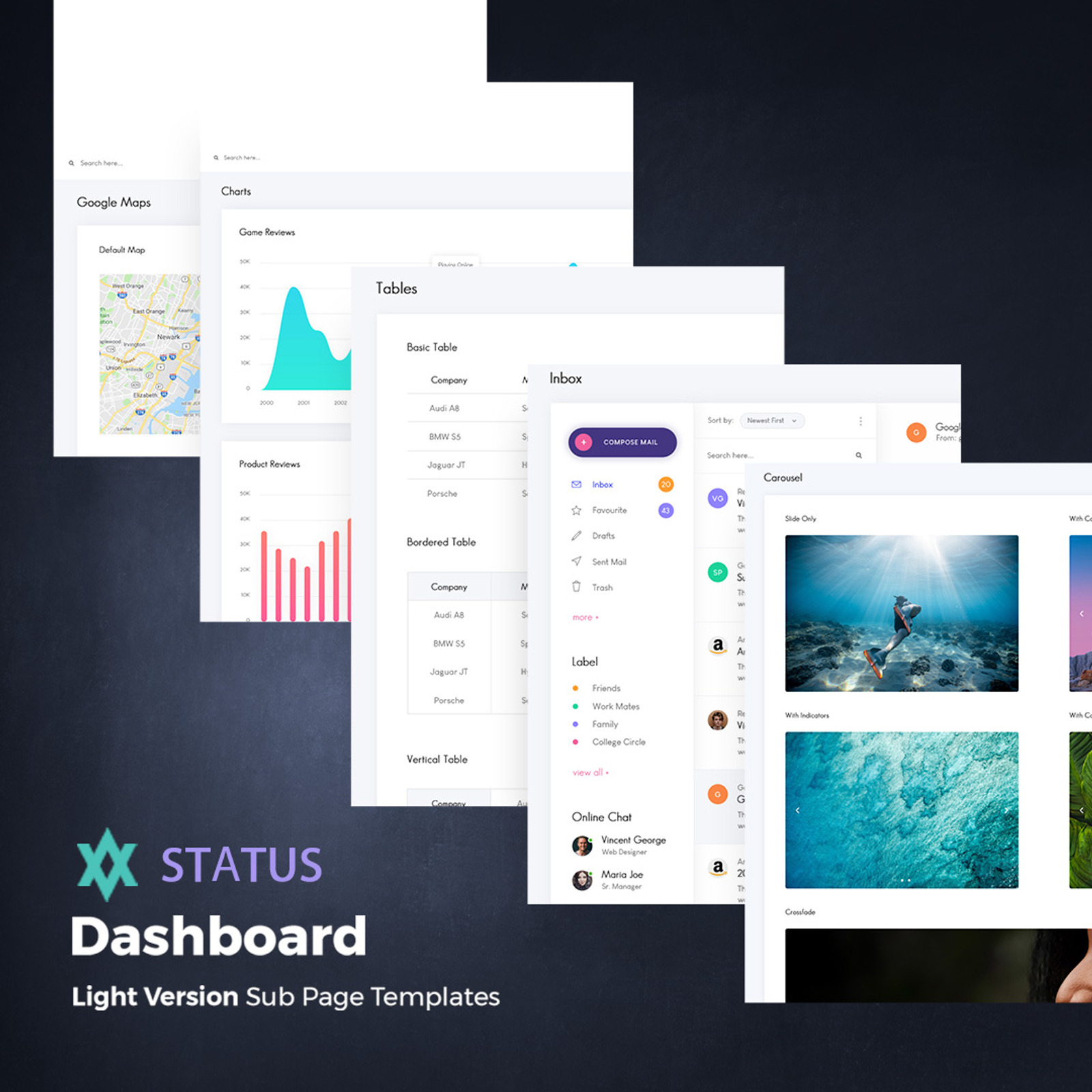 Status - Admin Dashboard UI Elements - TemplateMonster