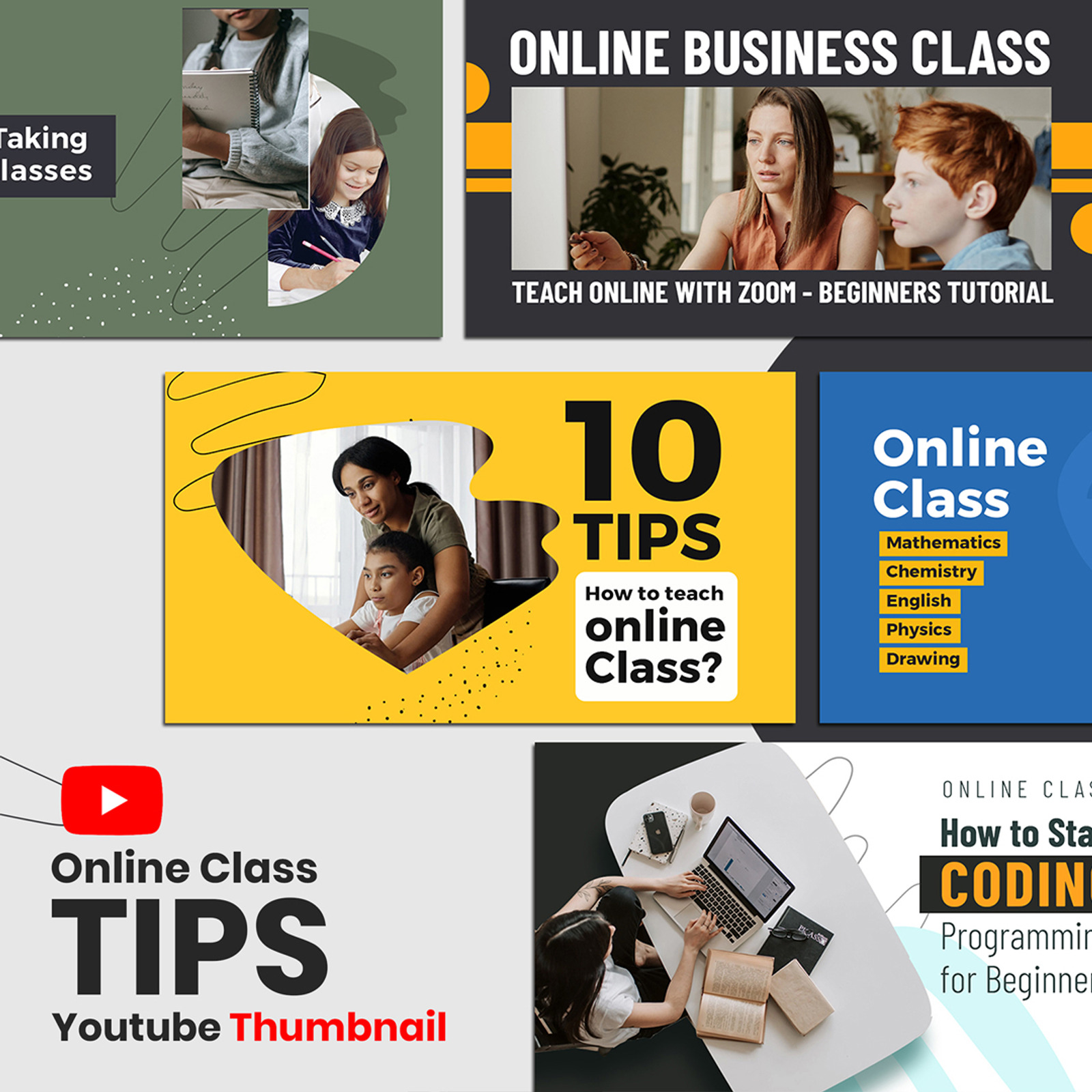 Online Class Youtube Thumbnail Cover - TemplateMonster