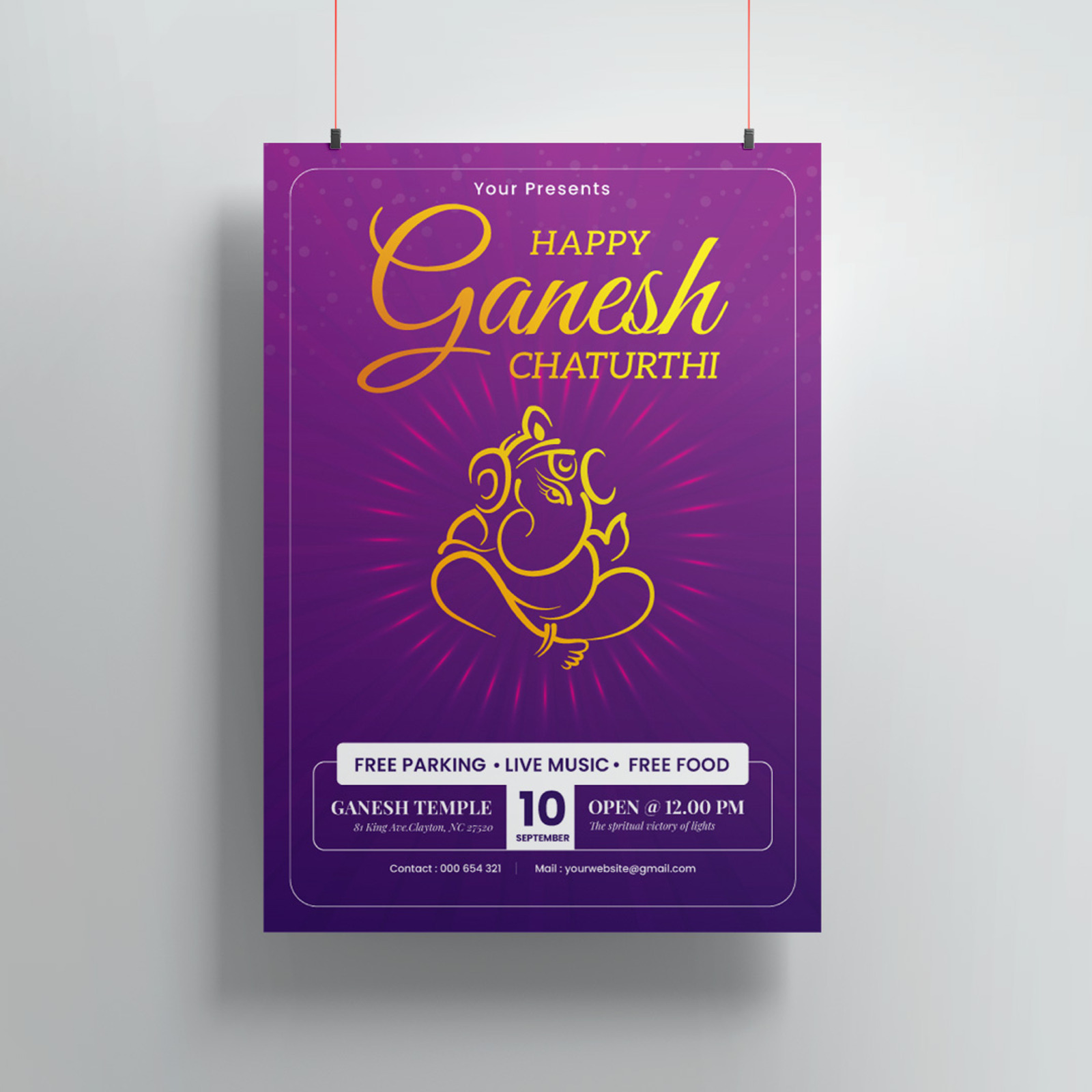Ganesh Chaturthi Flyer Template #236741 - TemplateMonster