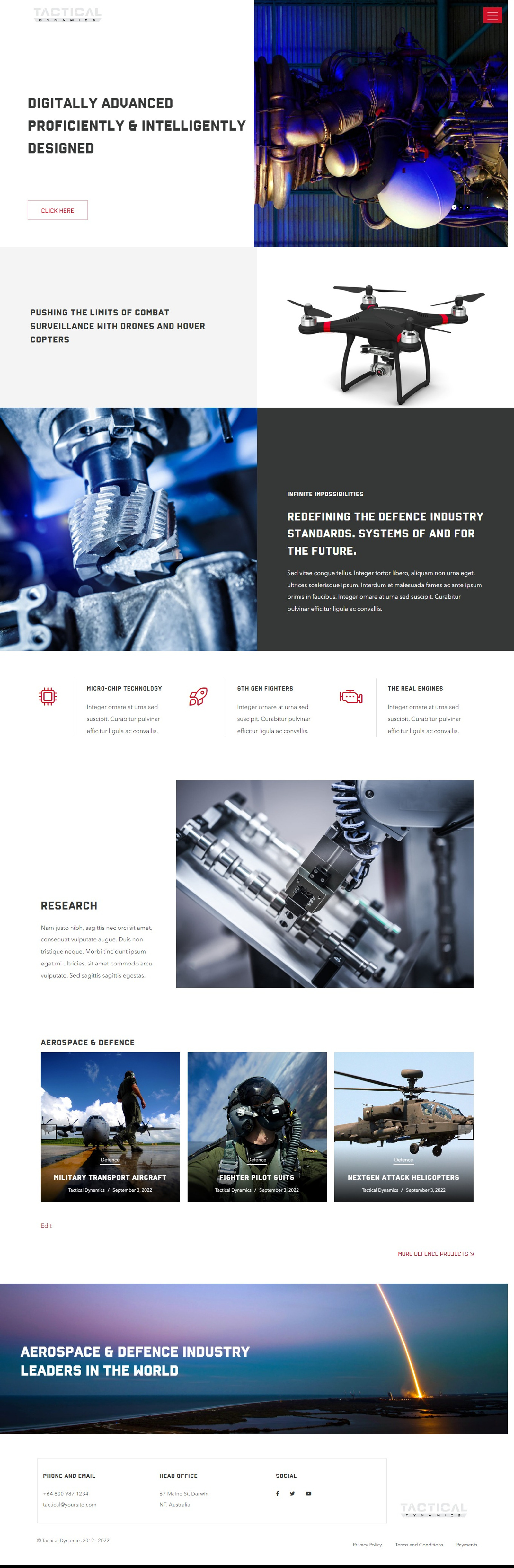 Tactical Dynamics Defence Security and Off Road WordPress theme