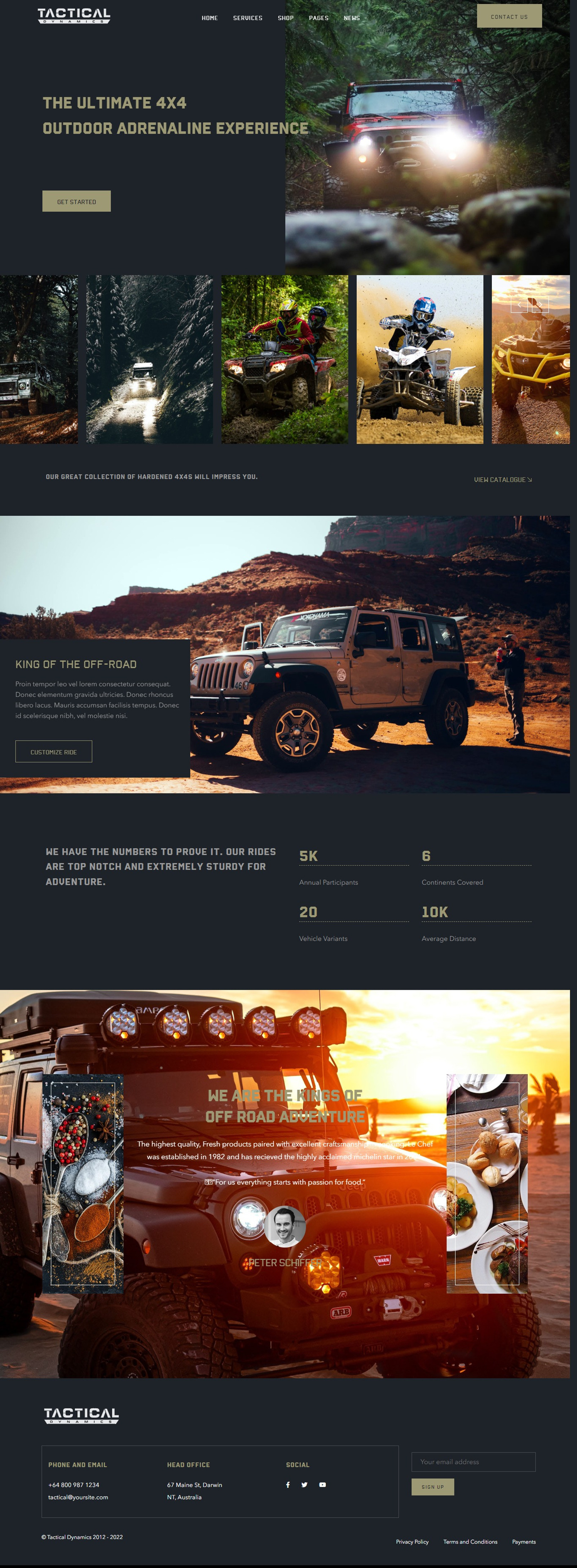 Tactical Dynamics Defence Security and Off Road WordPress theme