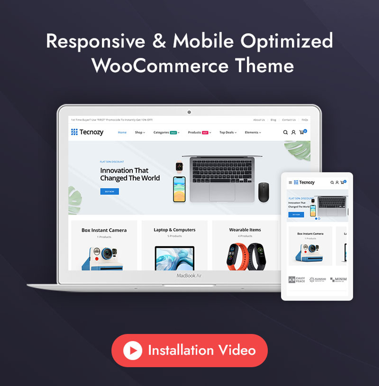 Technozy - Electronics Gadget Store Elementor WooCommerce Responsive Theme