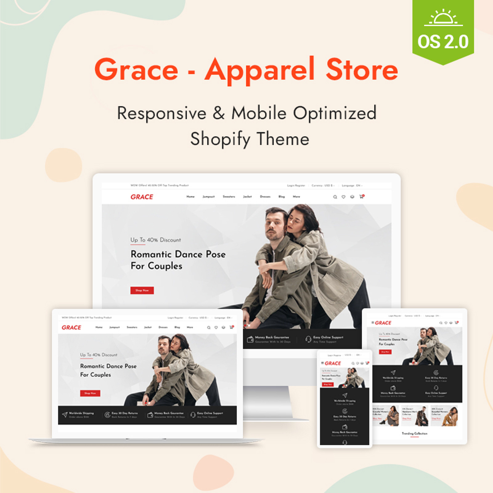 Grace Apparel Store Shopify 2.0 Responsive Theme