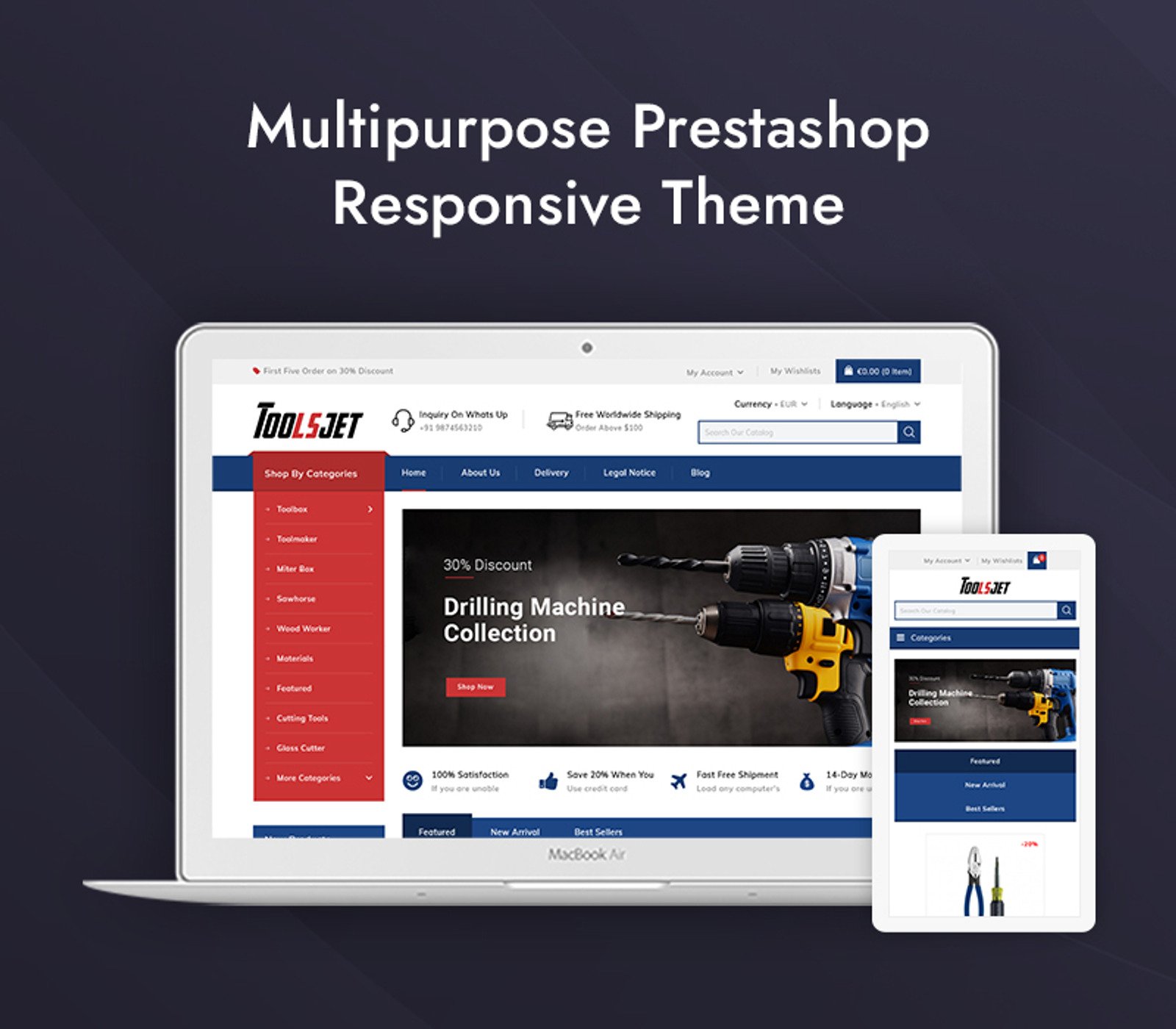 Toolsjet - Hardware Store PrestaShop Responsive Theme