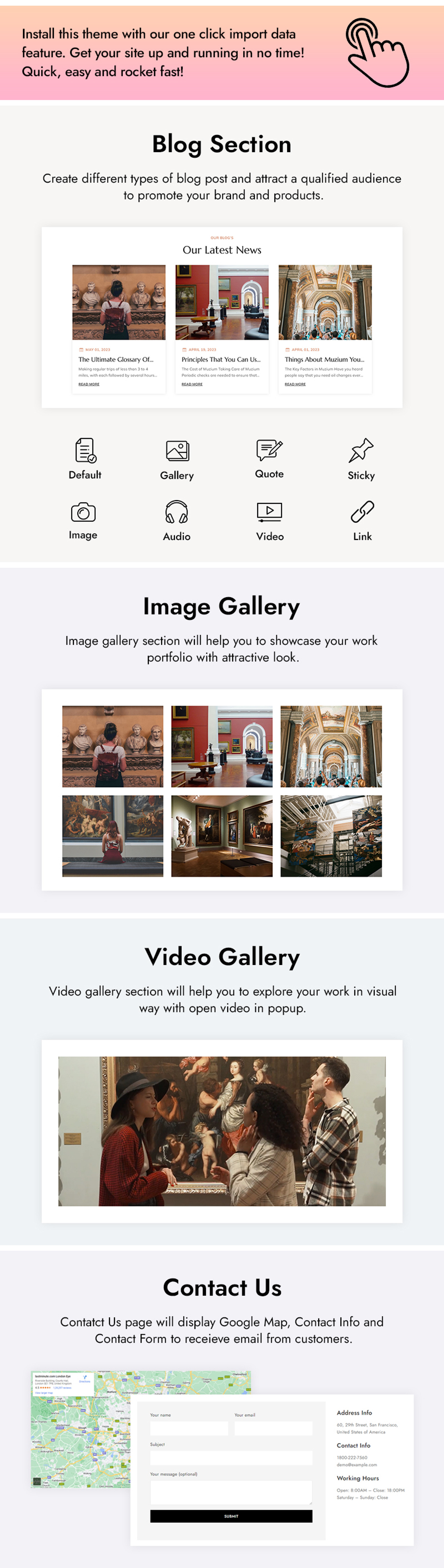 Mozium - Museum and Art Gallery Elementor WordPress Theme