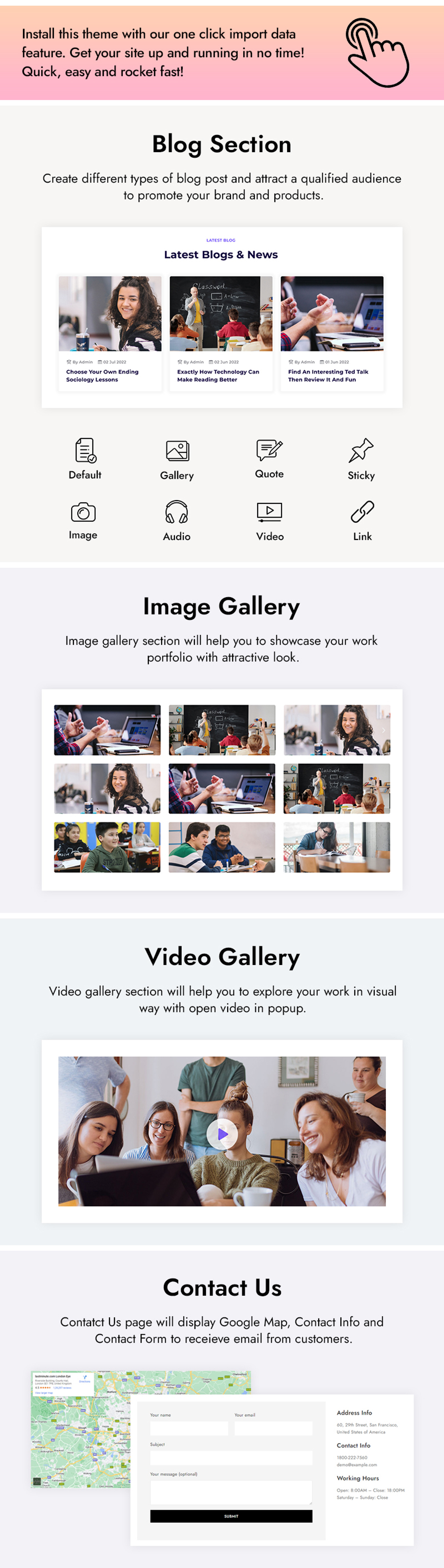 Educatsy - Education & Online Courses Elementor WordPress Theme
