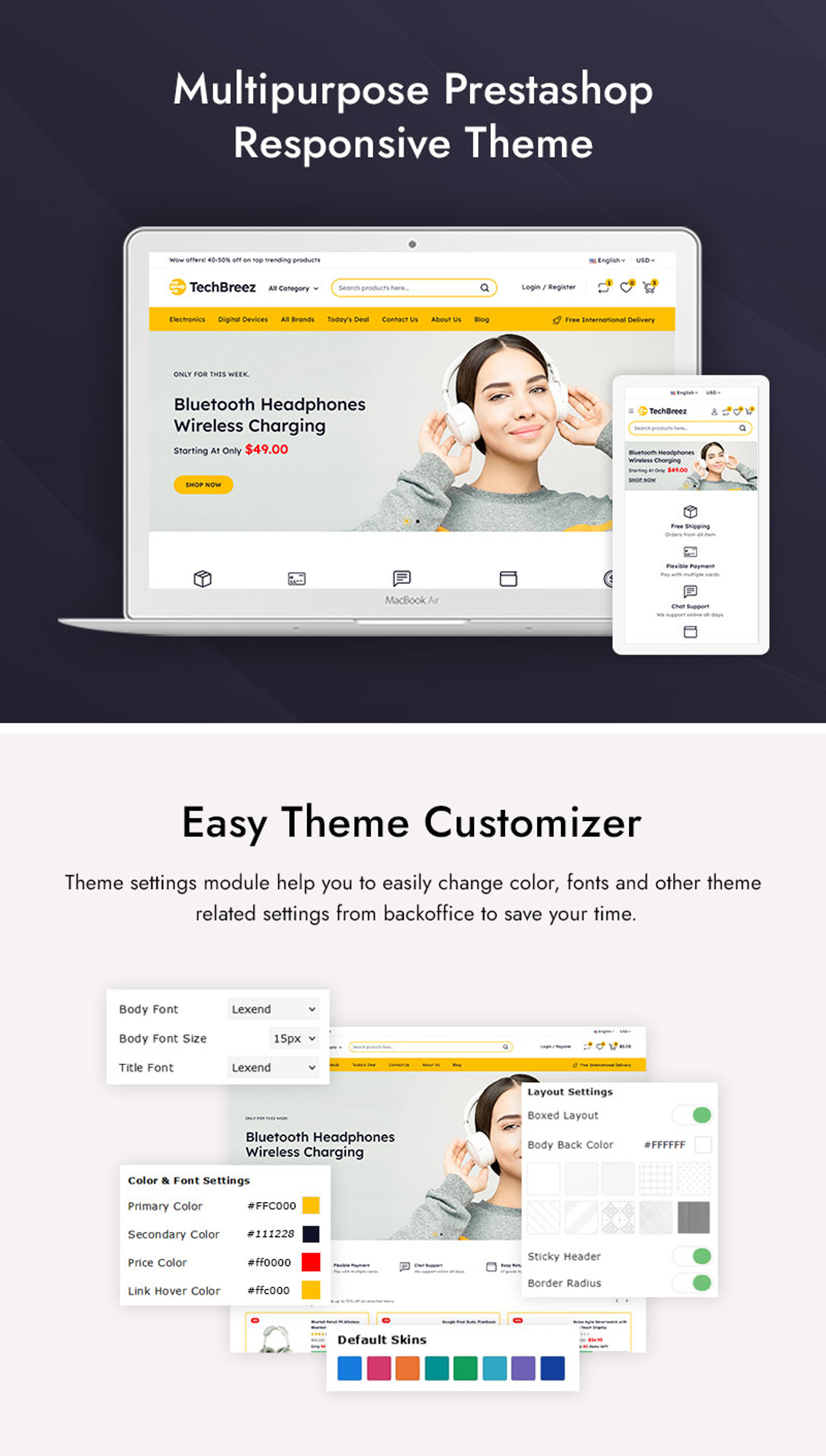 Techbreez - Mega Electronics Store Prestashop Responsive Theme