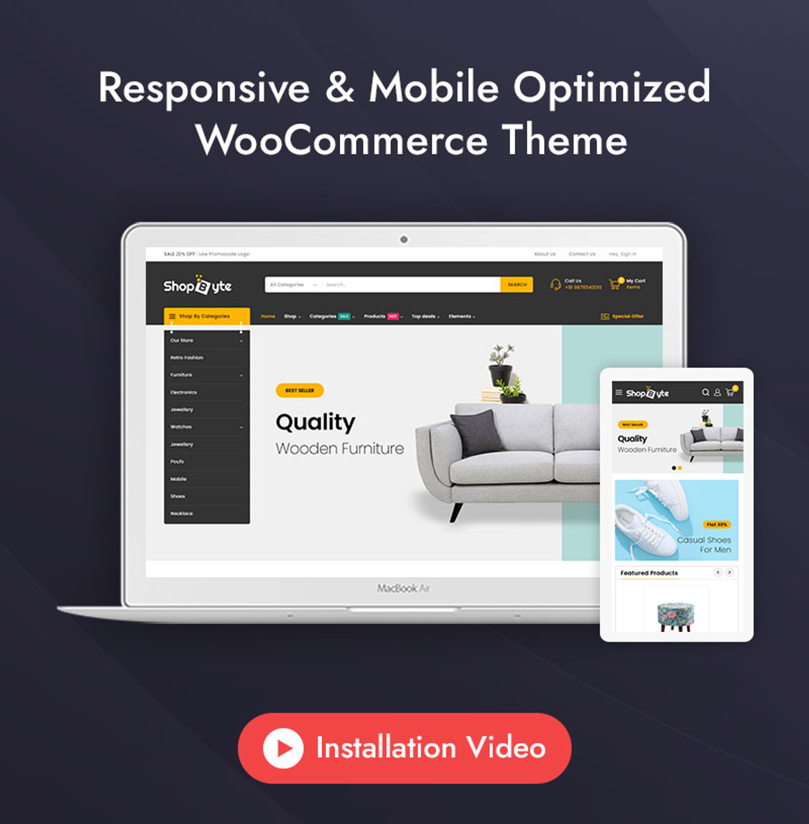 ShopByte - Mega Store Elementor WooCommerce Responsive Theme