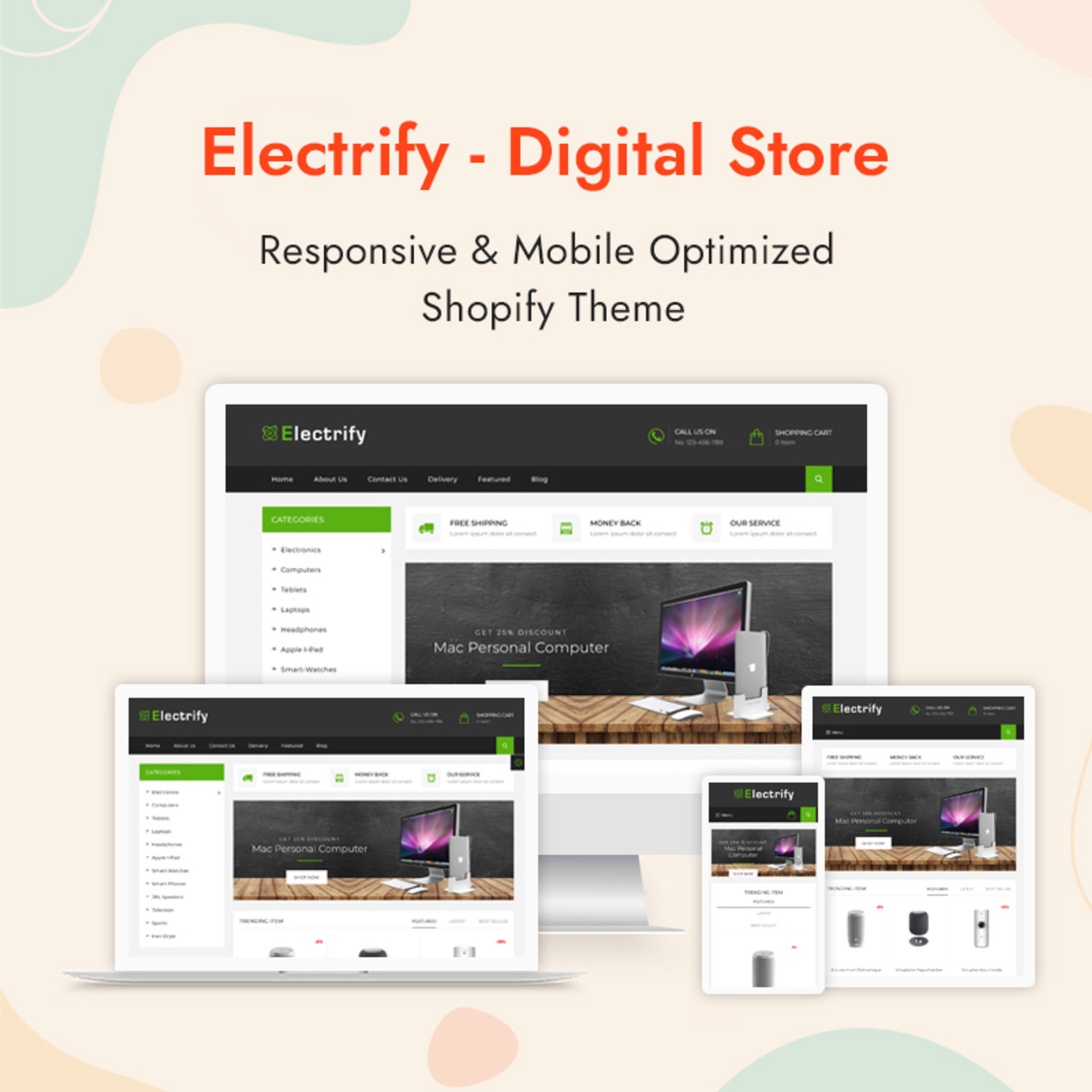 Electrify - Digital Store Shopify Theme - TemplateMonster