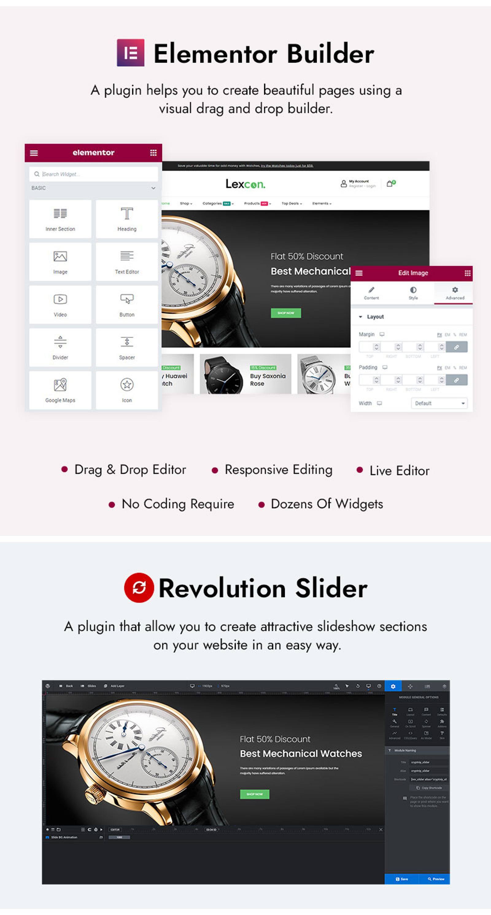 Lexcon - Wrist Watch Store Elementor WooCommerce Responsive Theme