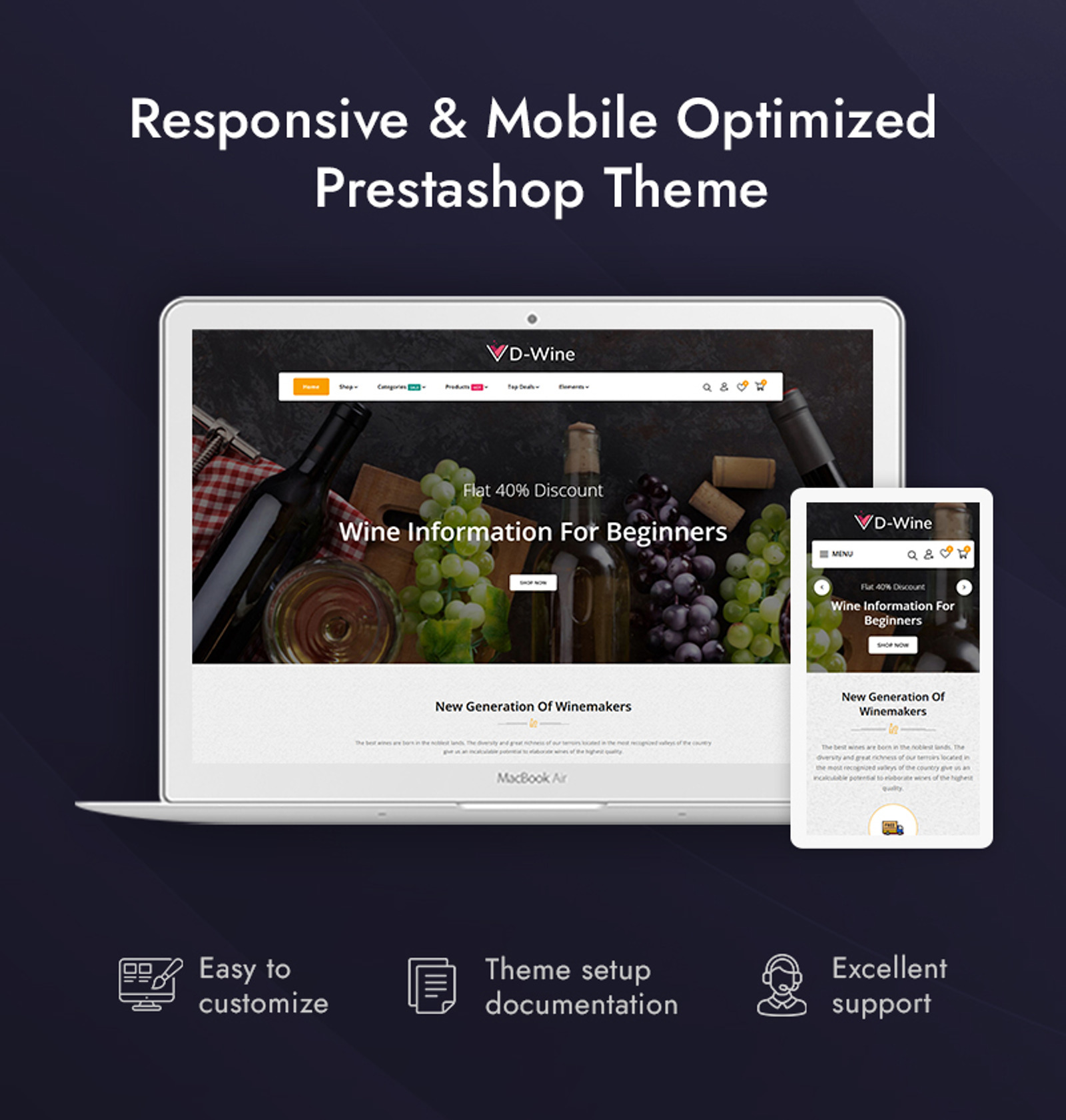 DWine - Wine and Liquor Shop Prestashop Responsive Template