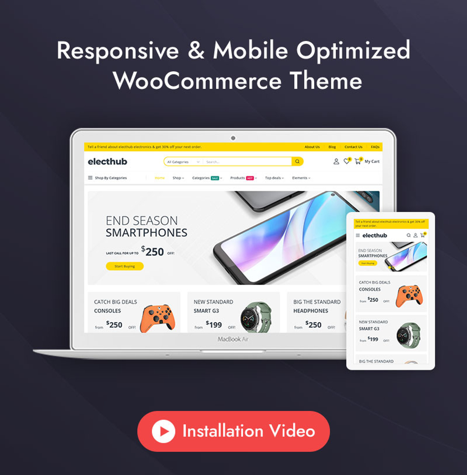 Electhub - Smart Electronic Gadgets Store Elementor WooCommerce ...