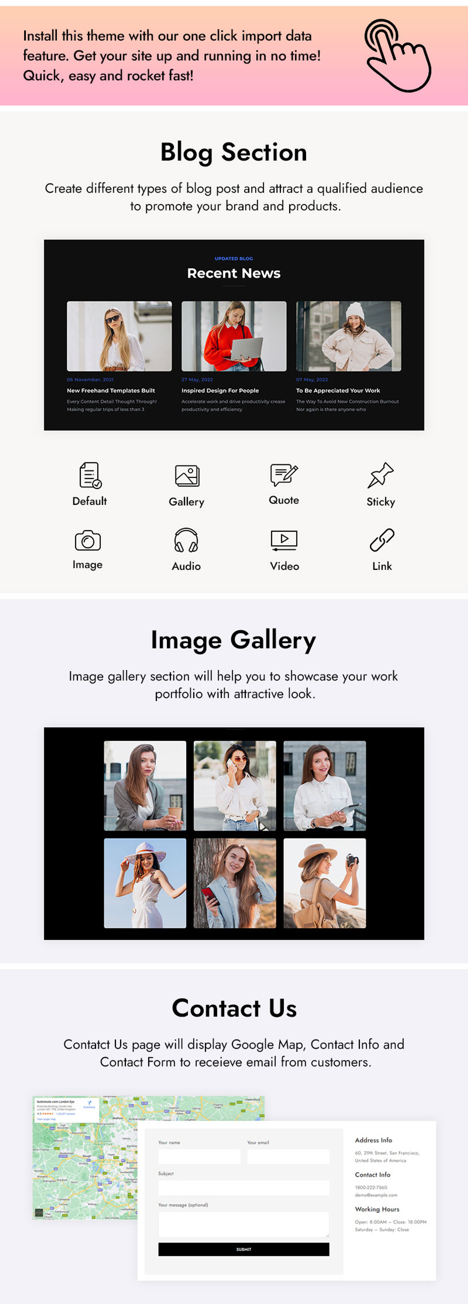 InfoMe - Creative One Page Portfolio Elementor WordPress Responsive Theme