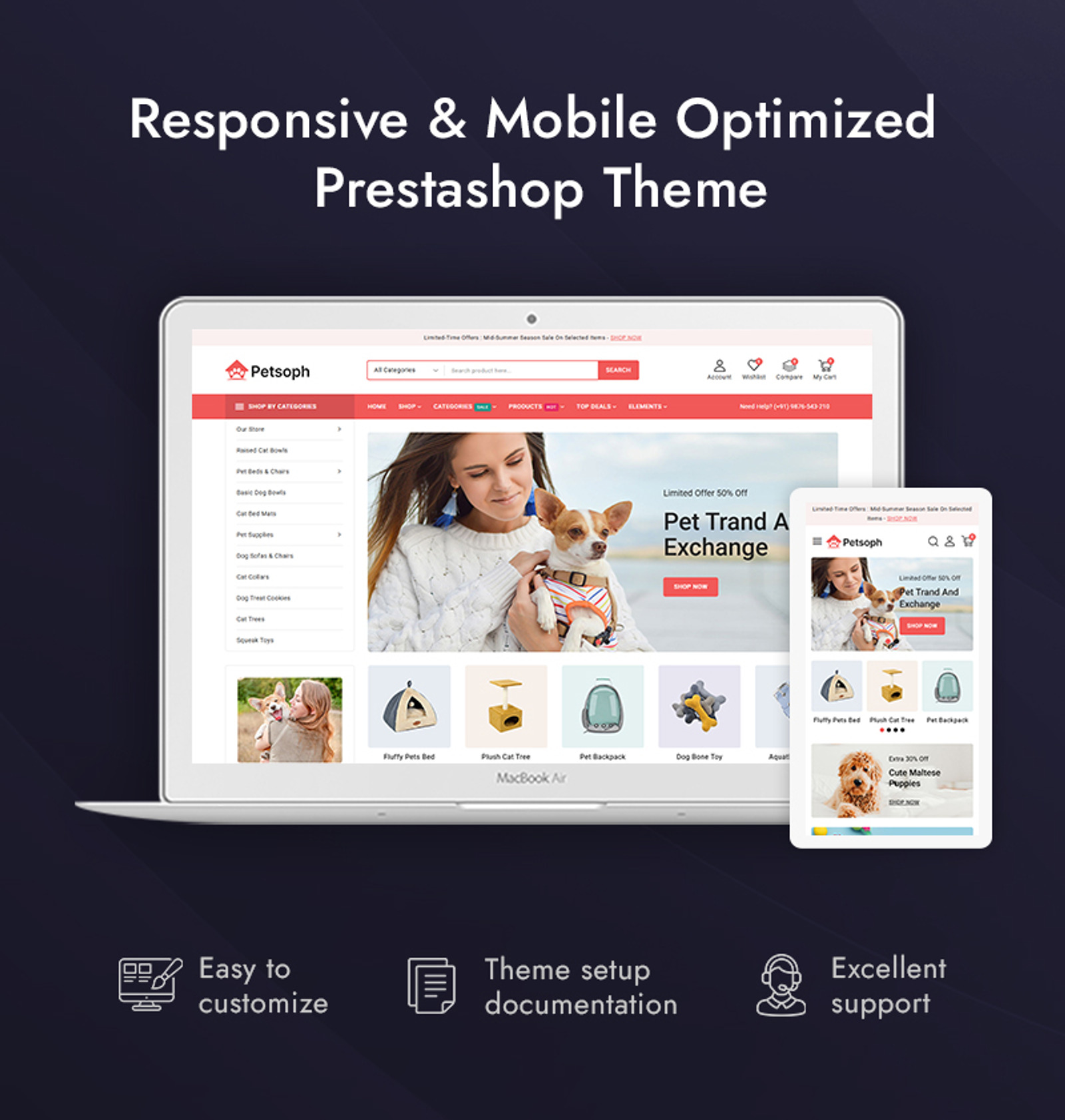 Petsoph - Pet Shop & Animal Care Prestashop Responsive Theme