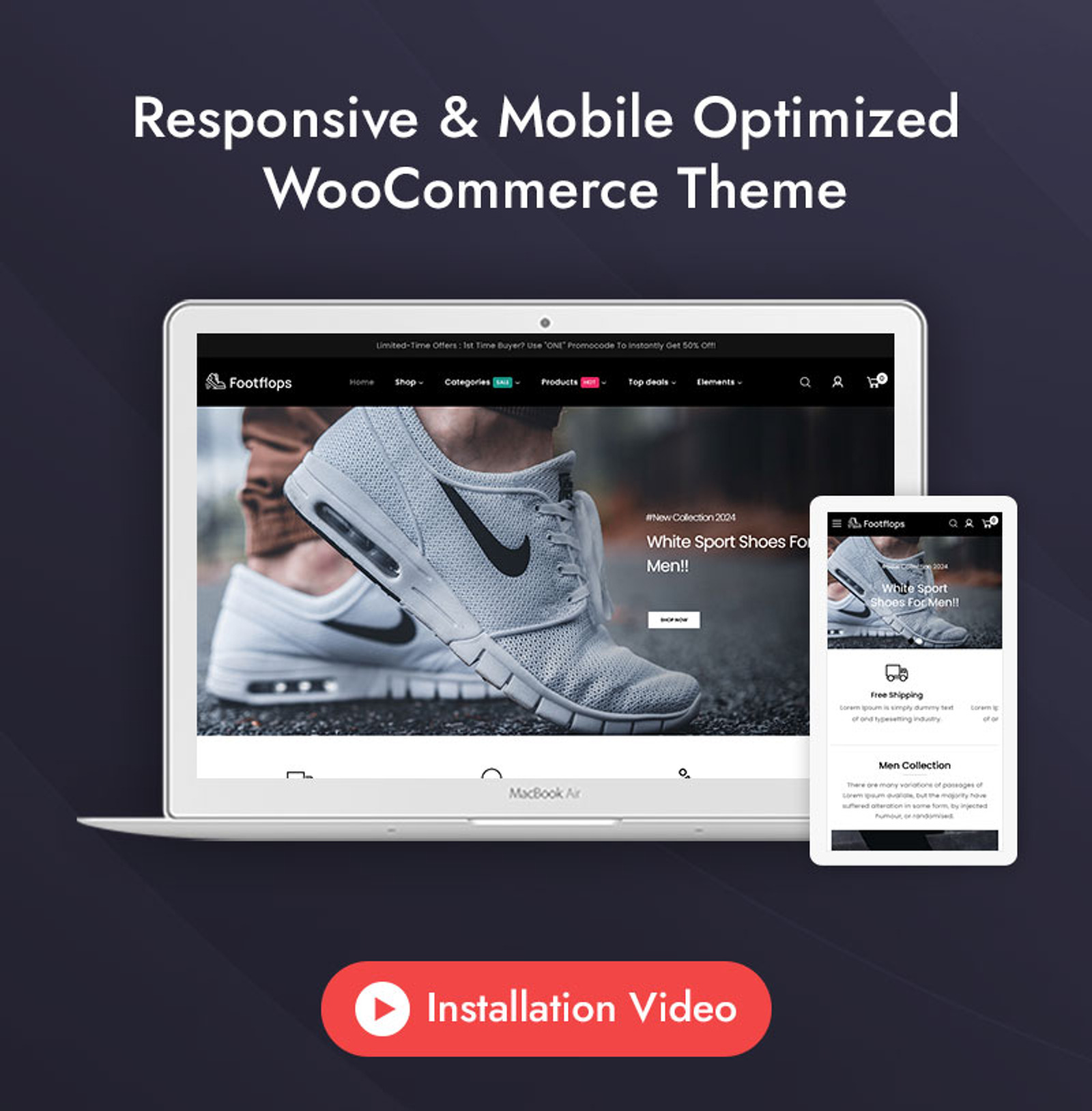 Footflops - Online Shoes Store WooCommerce Responsive Theme