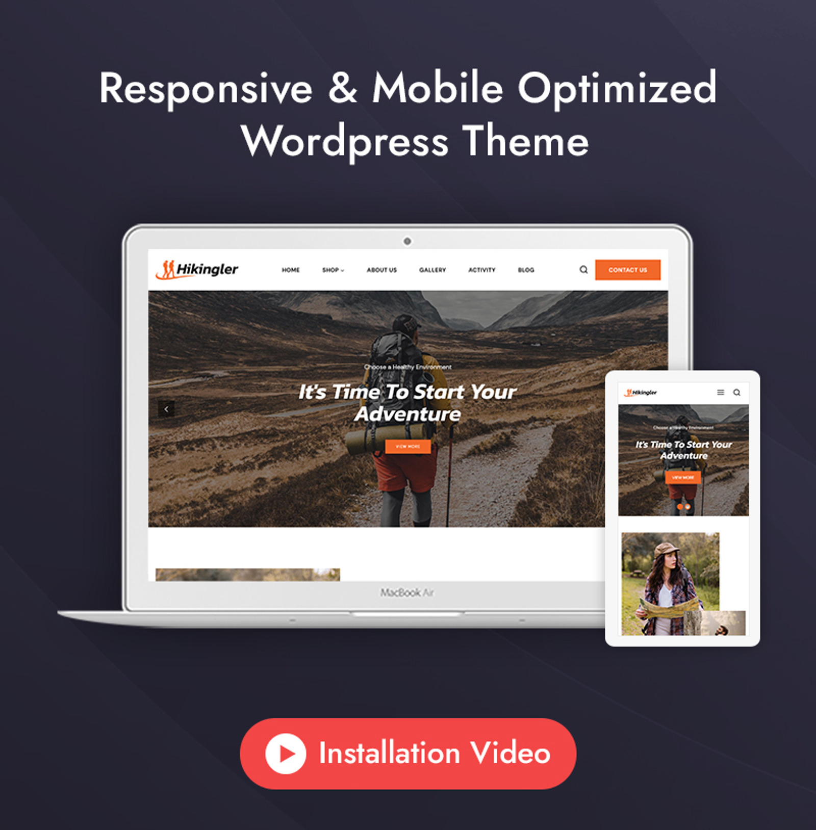 Hikingler - Hiking, Camping & Adventure Elementor WordPress Responsive Theme