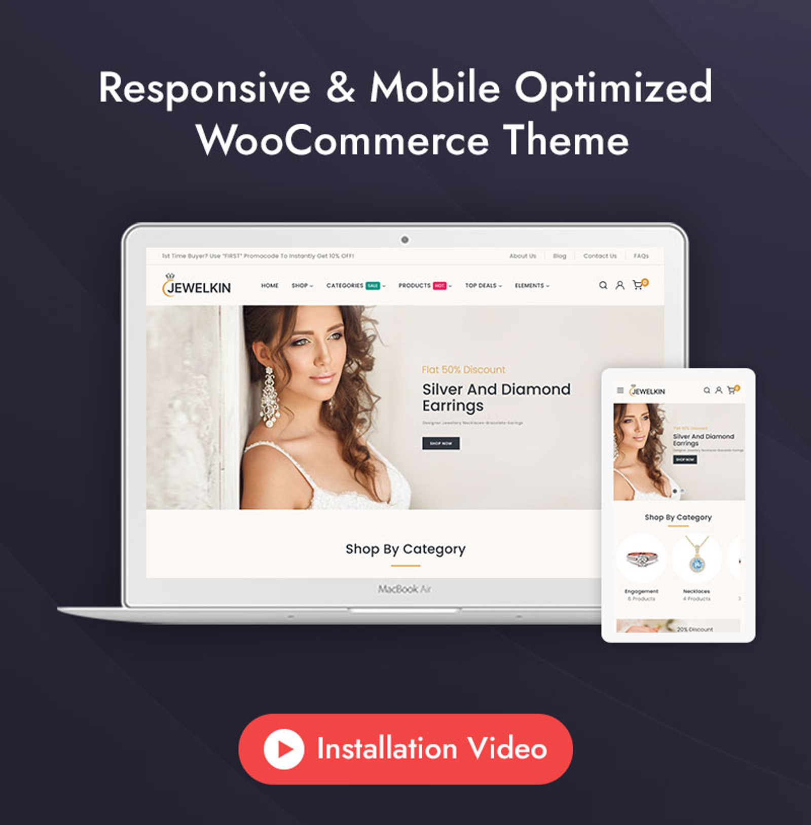 Jewelkin - Jewelry Fashion Store Elementor WooCommerce Responsive Theme