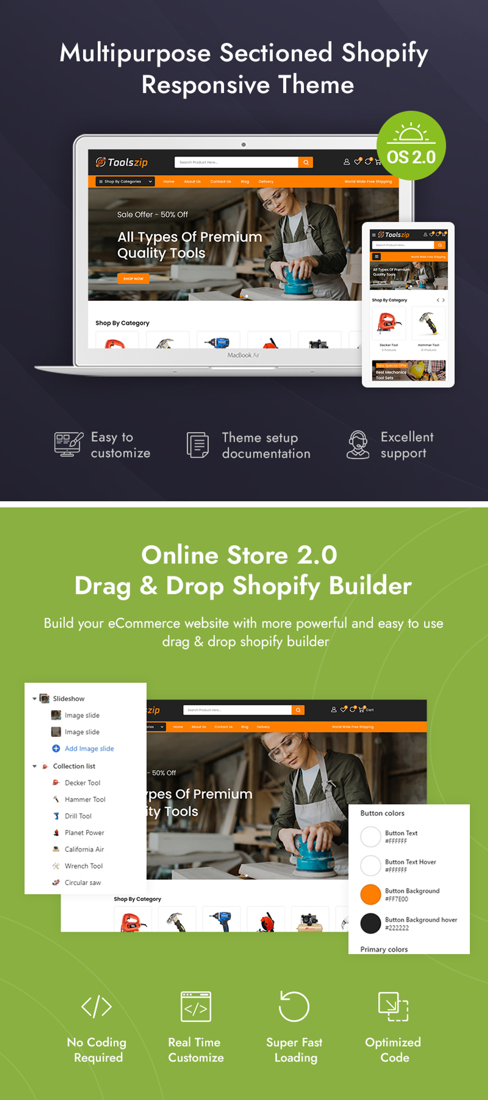 ToolsZip - Tools Store Shopify 2.0 Responsive Theme